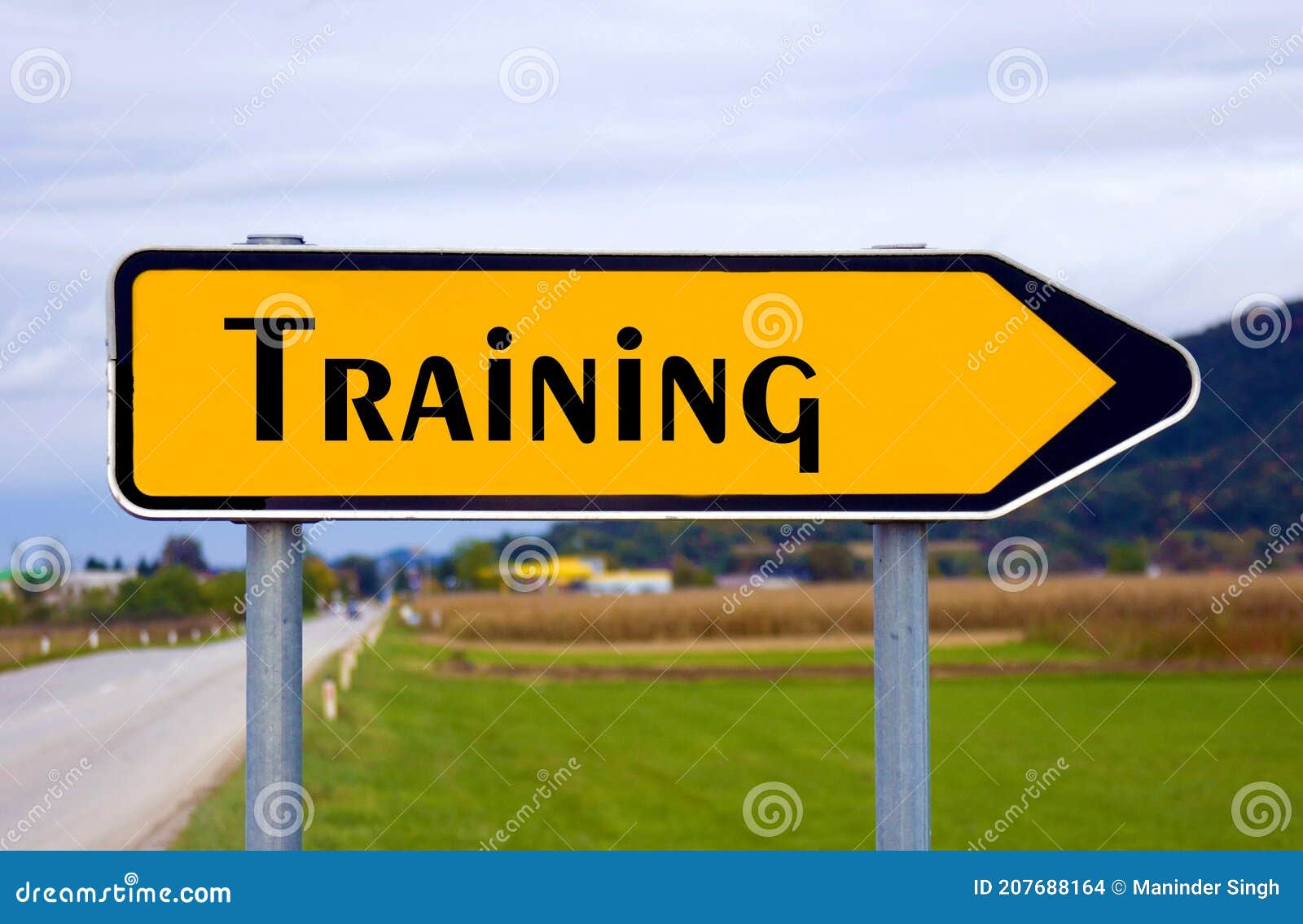 Training signboard. stock photo. Image of easy, advertise - 207688164
