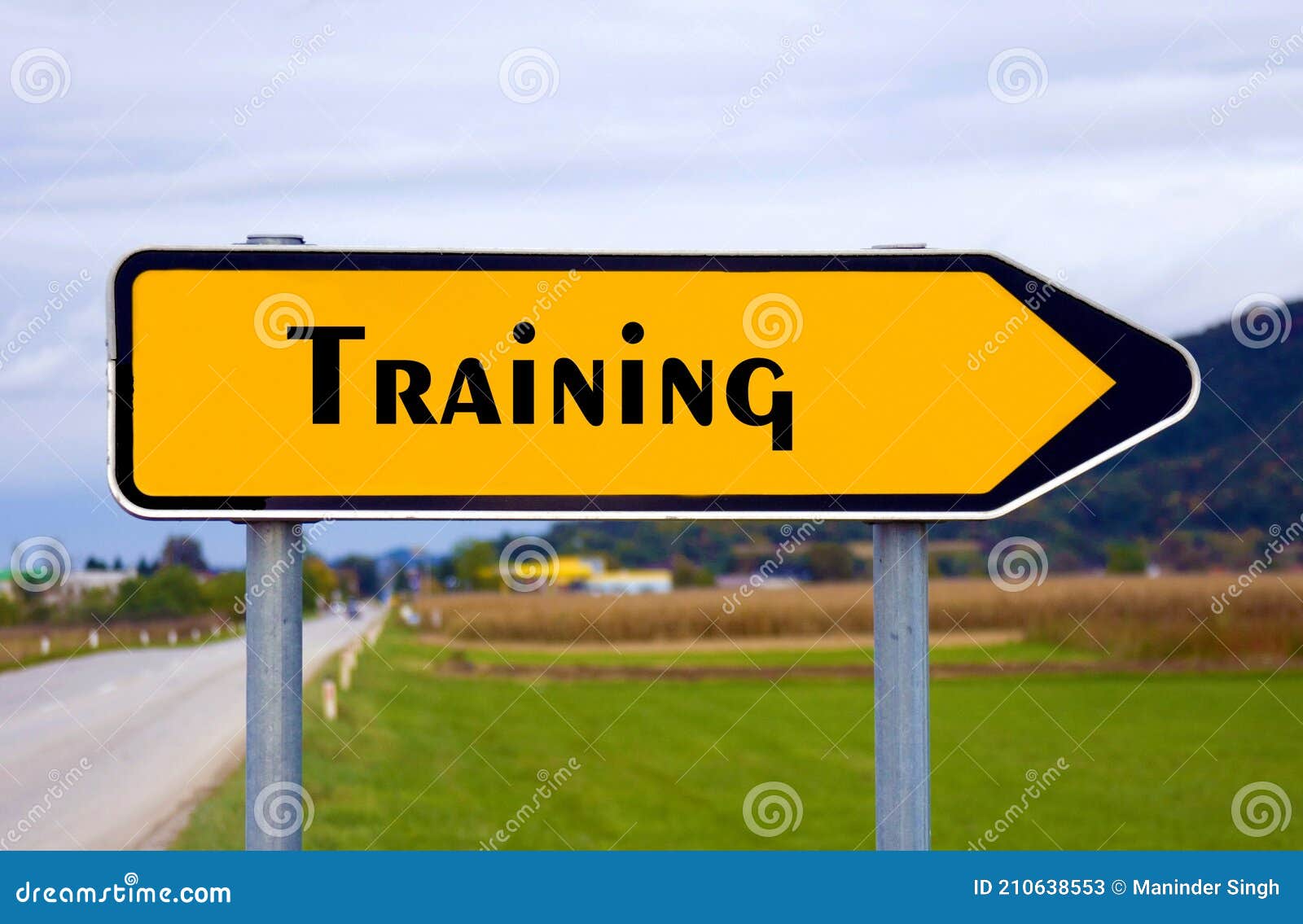 Training sign board. stock image. Image of 2021, border - 210638553