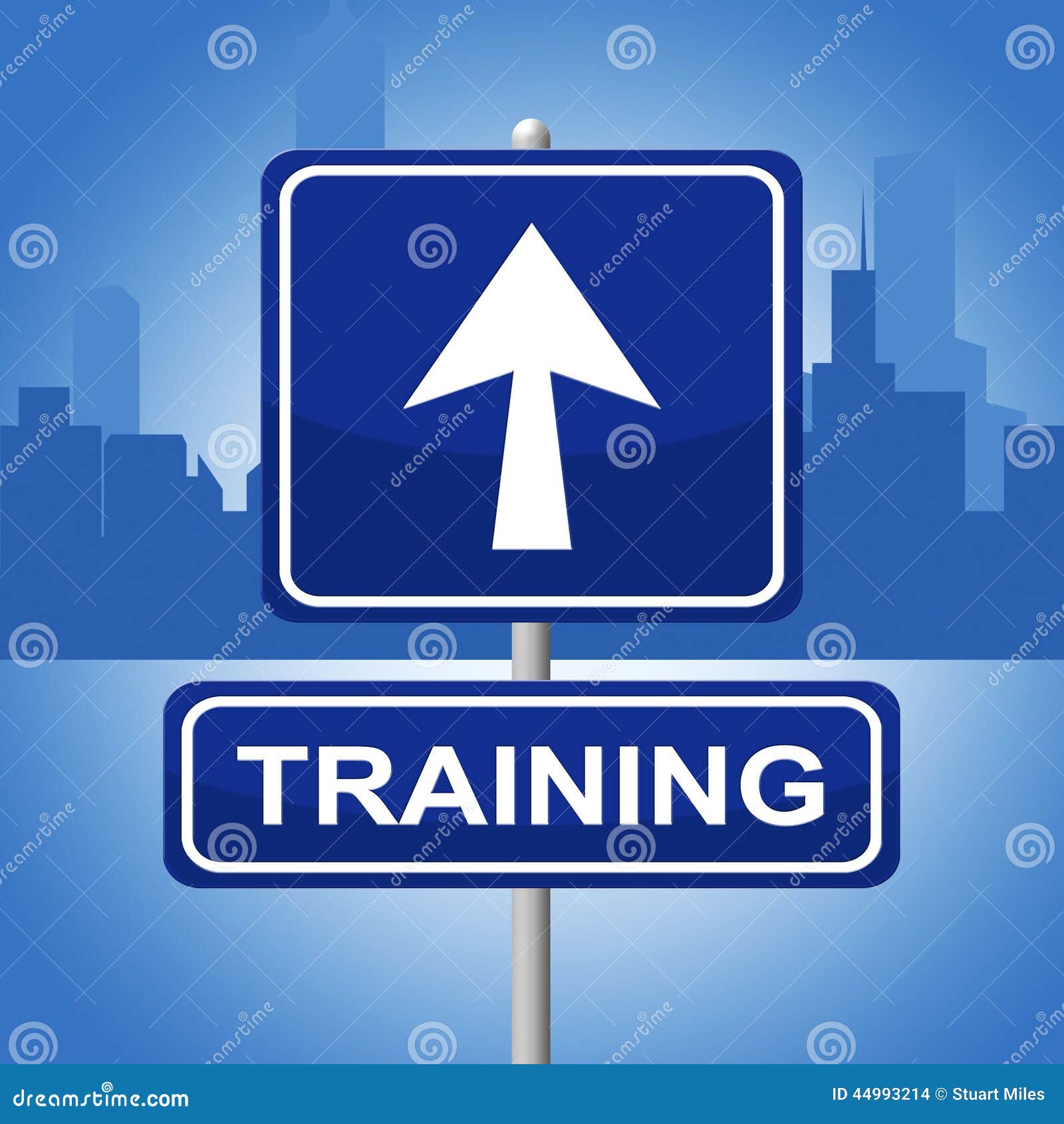 Training Sign Represents Direction Lesson and Webinar Stock ...