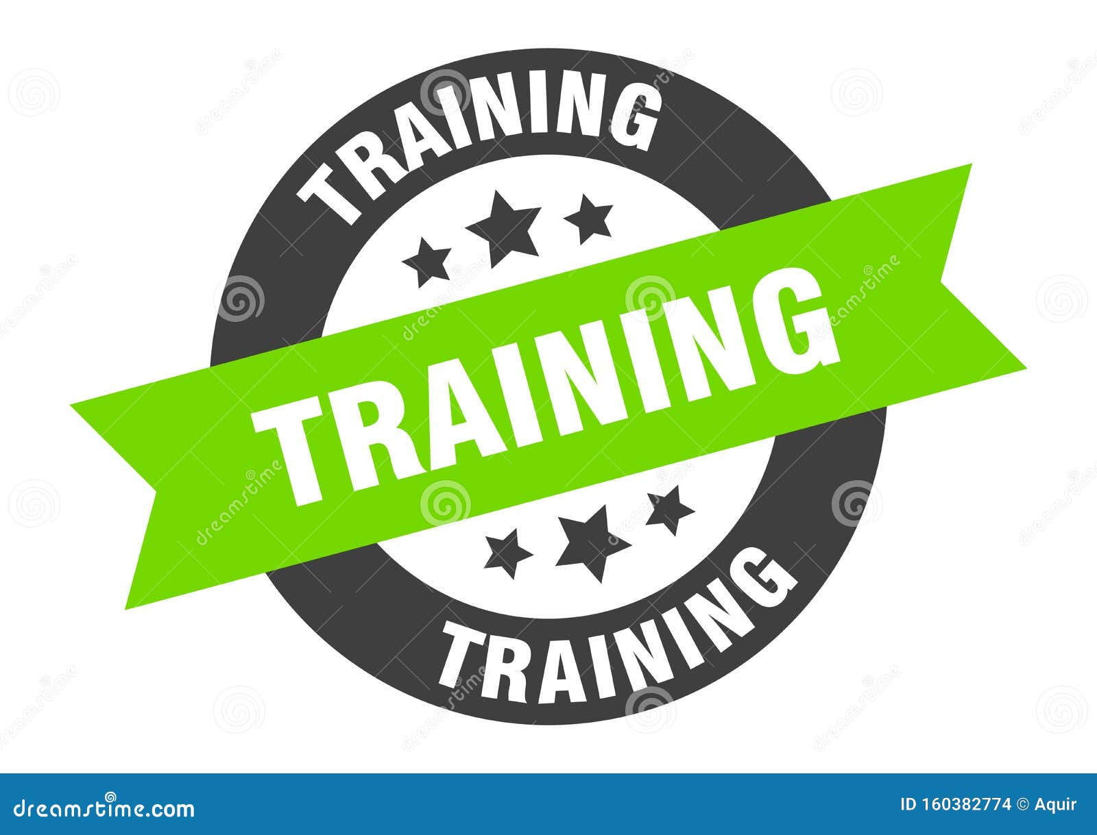 Training sign stock vector. Illustration of sticker - 160382774