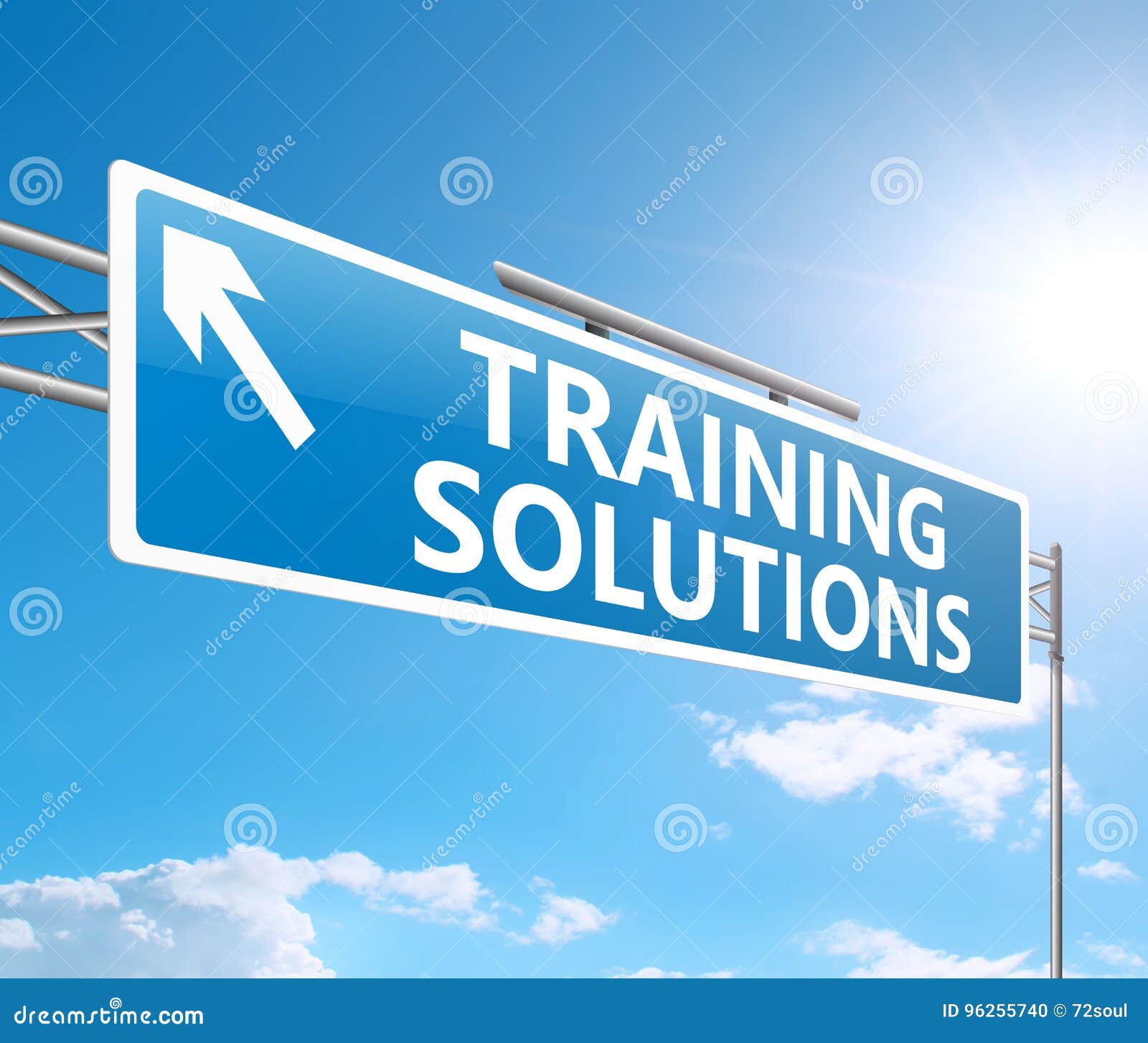 Training Solutions Concept. Stock Illustration - Illustration of skills ...