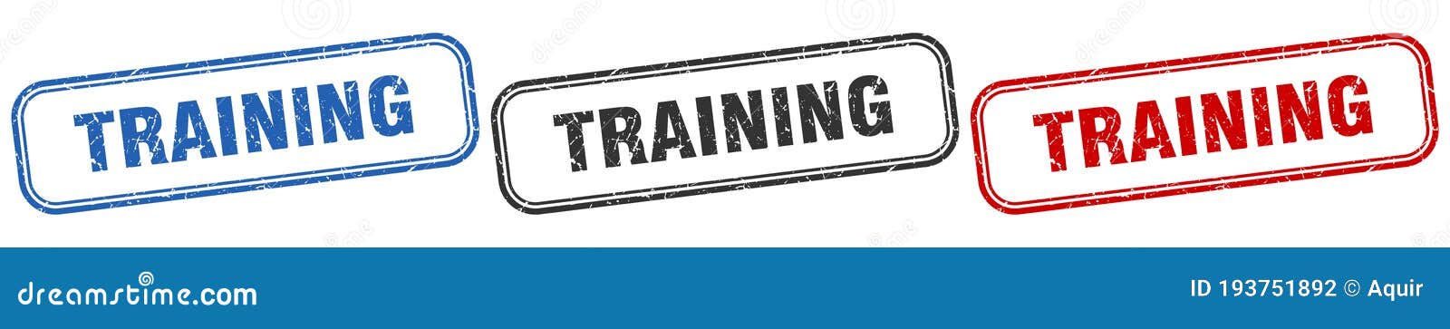 Training Square Isolated Sign Set. Training Stamp Stock Vector ...