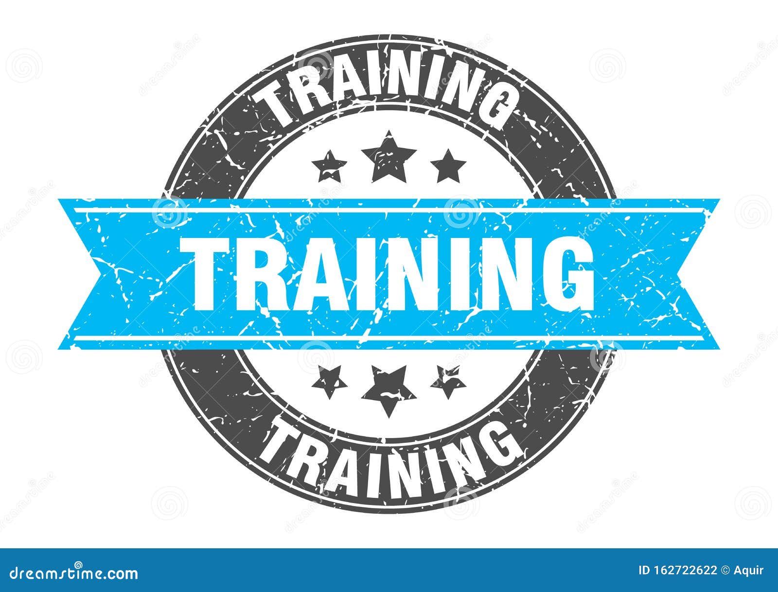 Training stamp stock vector. Illustration of ribbon - 162722622