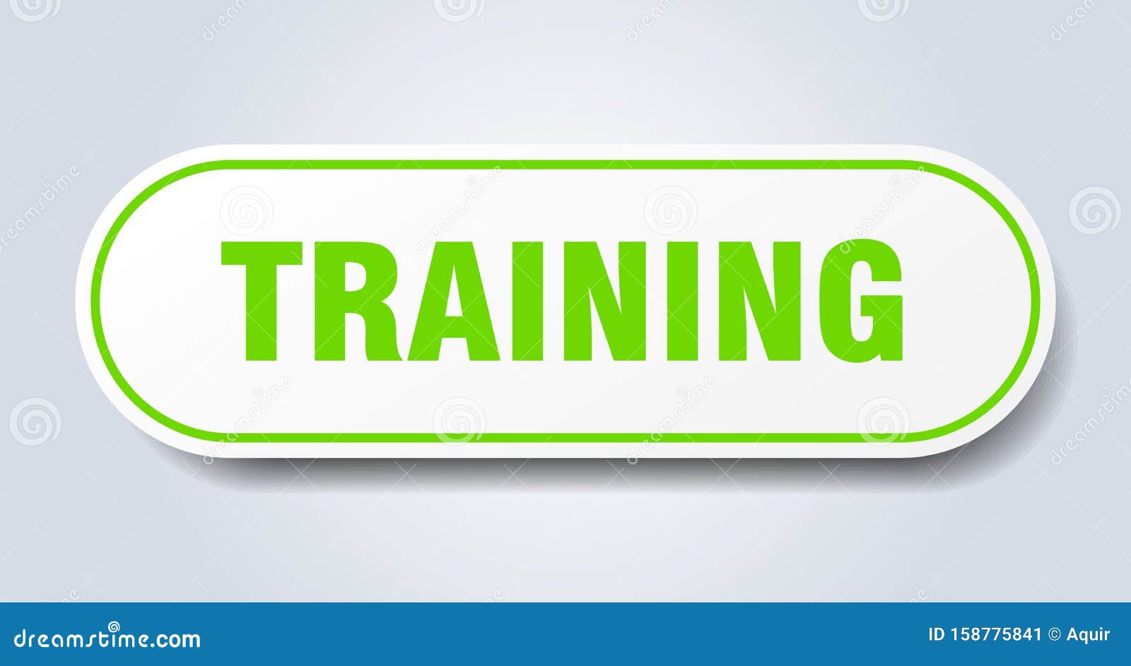 Training sticker. stock vector. Illustration of training - 158775841