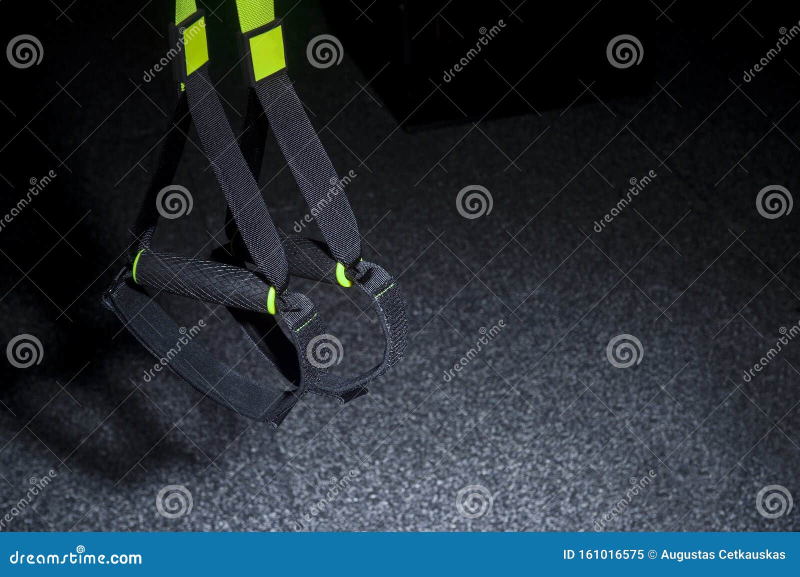 Training Strap Equipment. Black Strap Functional Training Equipment on ...