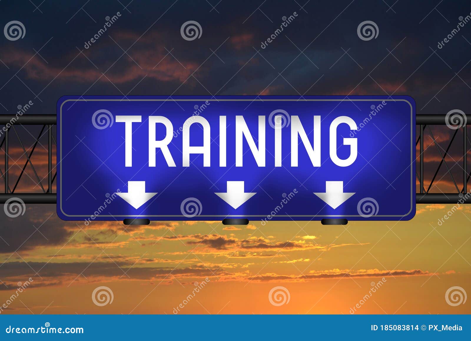 Training - Highway Board, Sky Stock Photo - Image of arrows, guidance ...