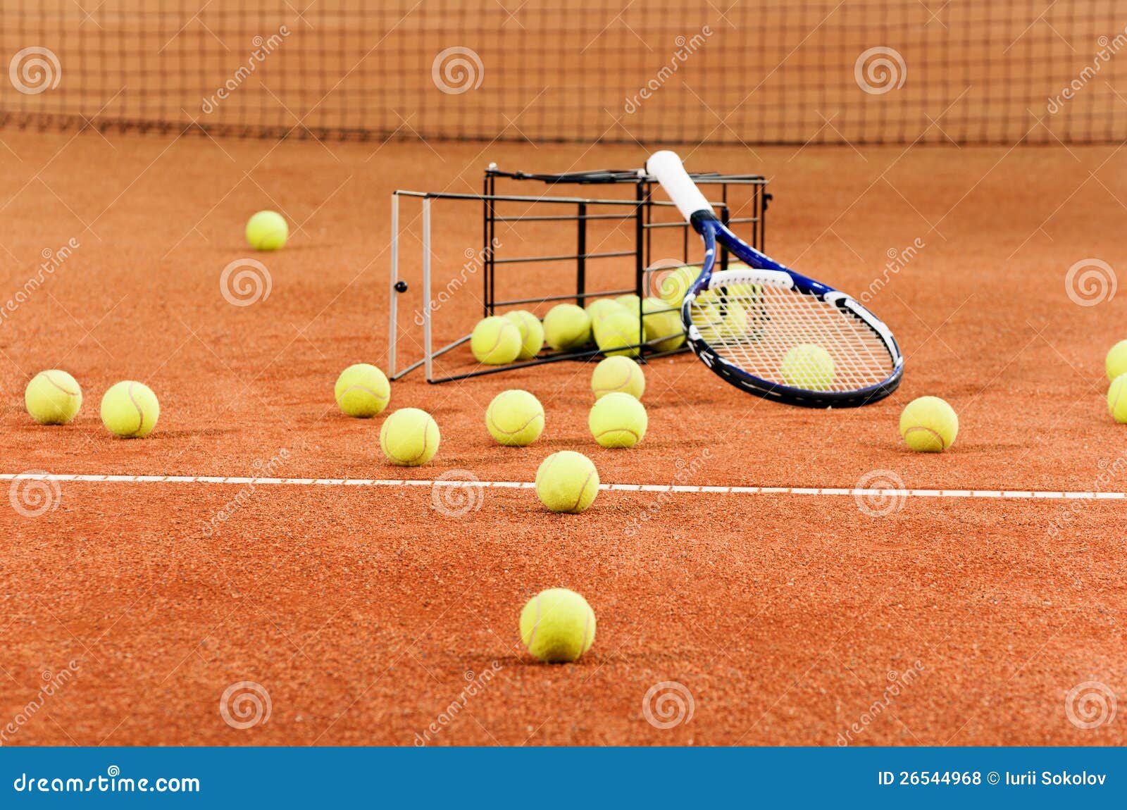 Training tennis equipment stock photo. Image of racquet - 26544968