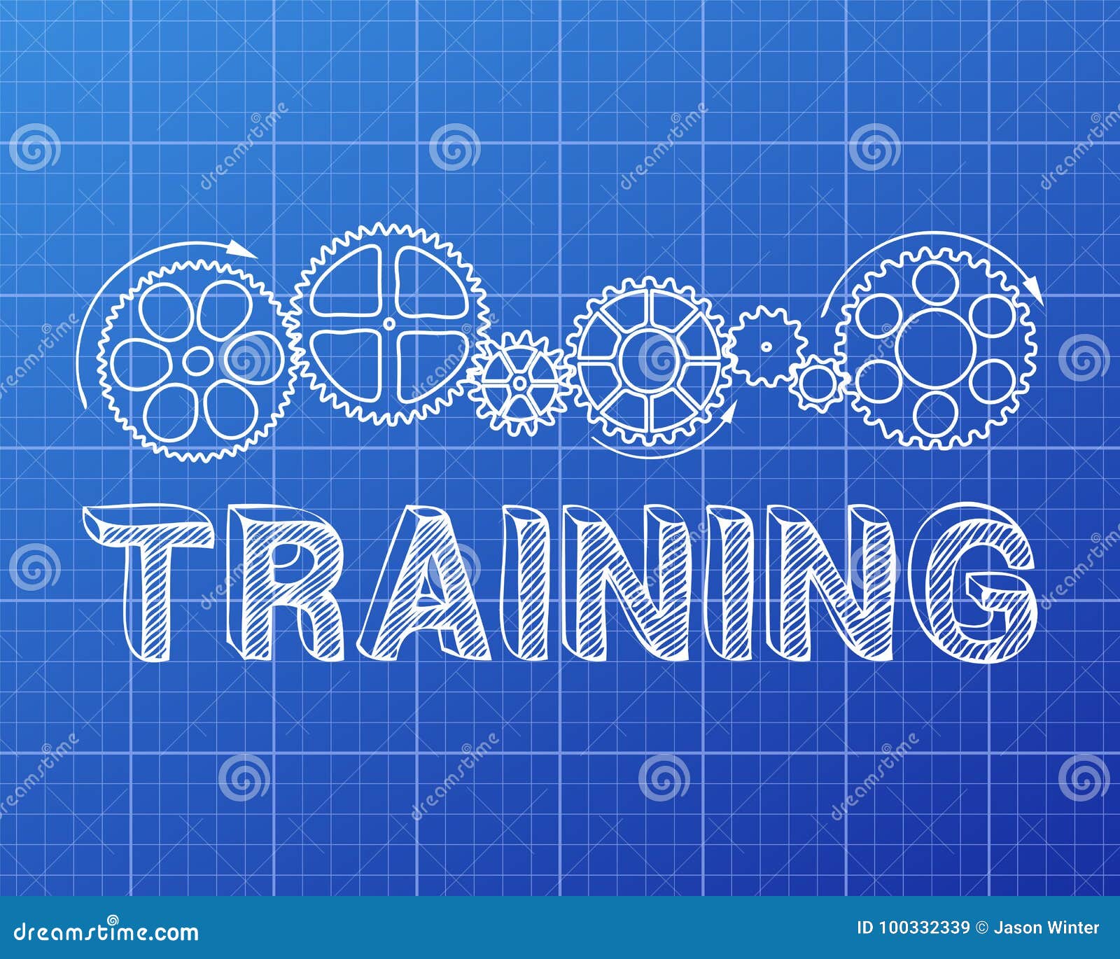 Training Blueprint stock vector. Illustration of employment - 100332339