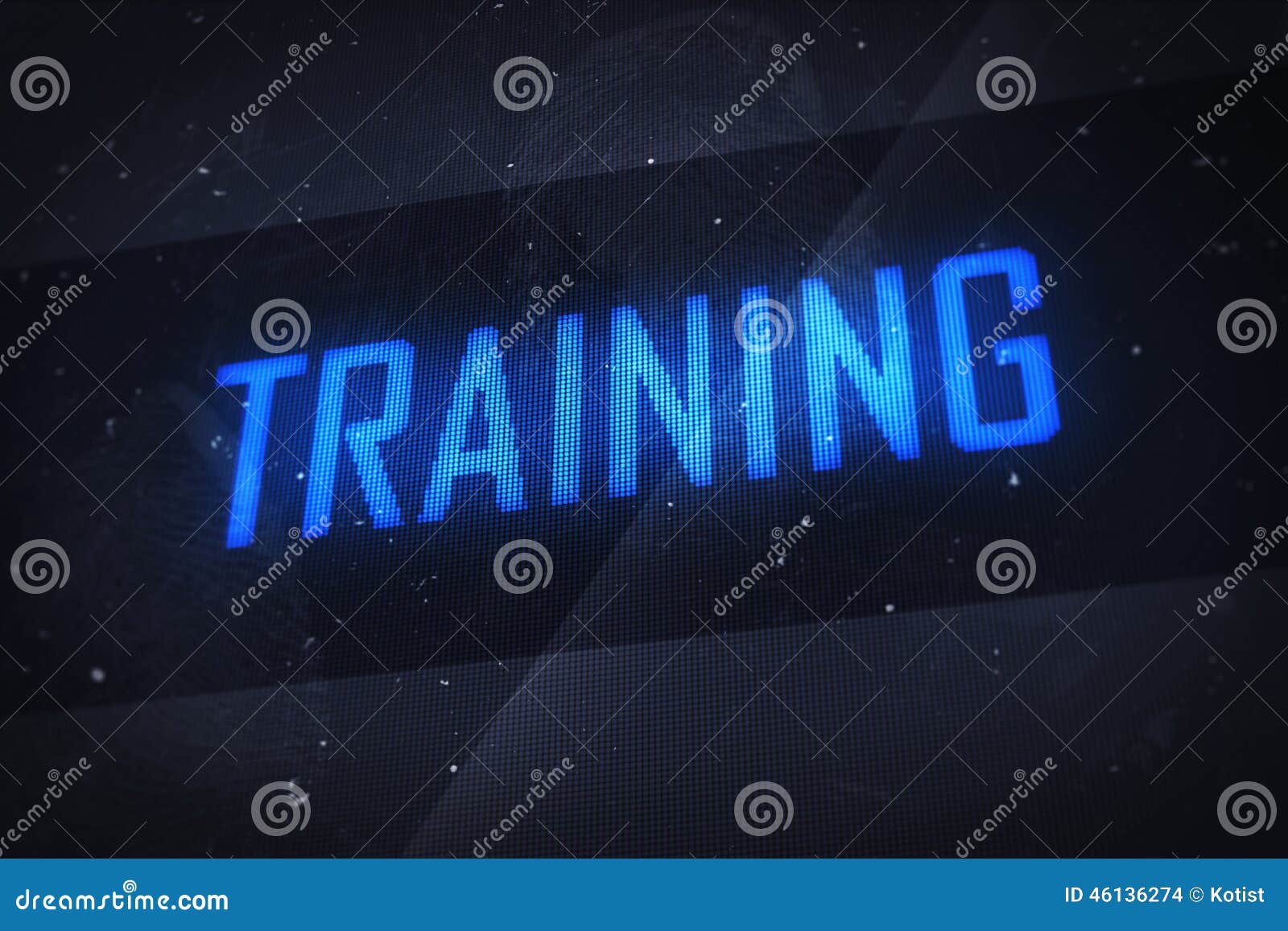 TRAINING Text on Virtual Screens Stock Illustration - Illustration of ...