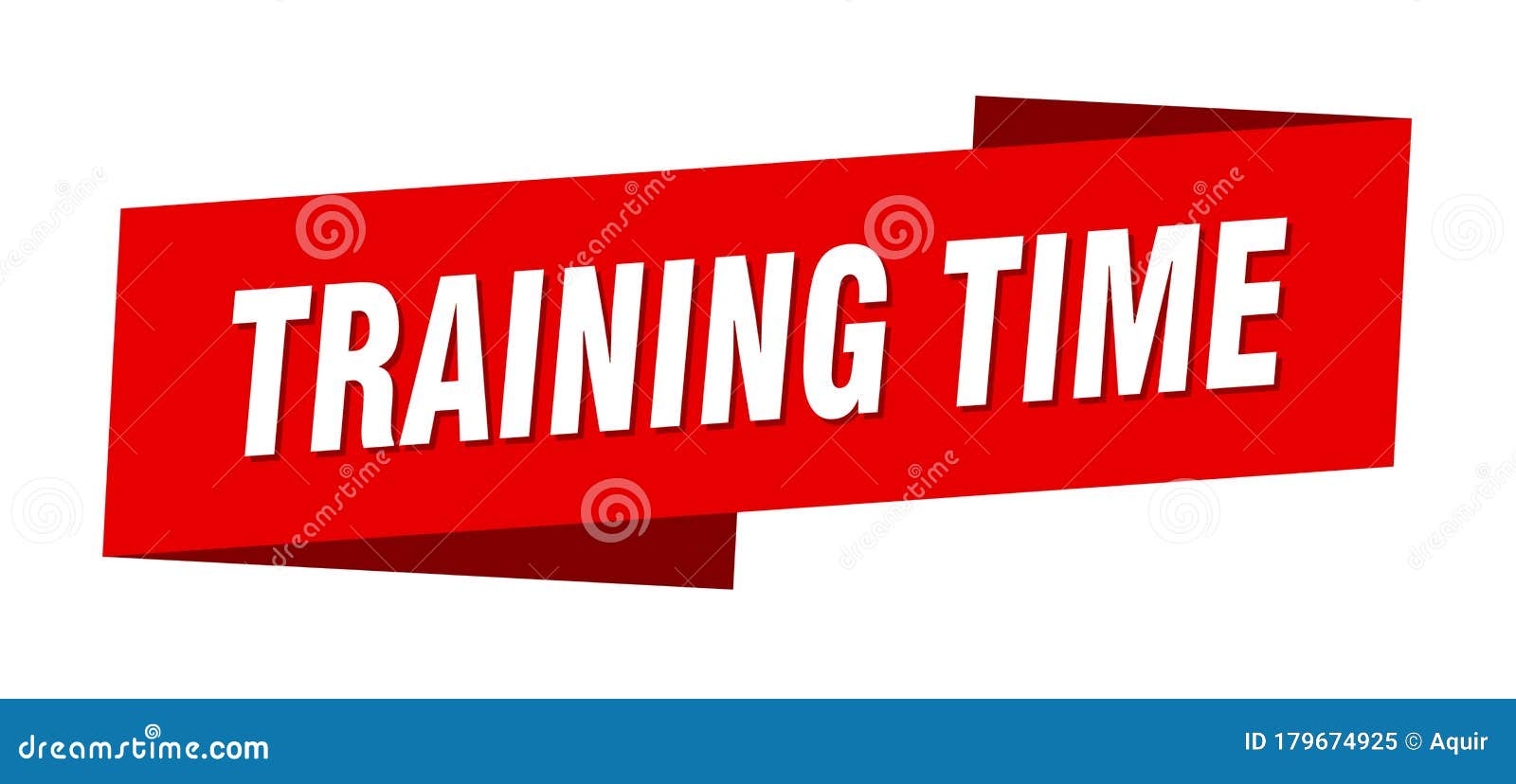 Training Time Banner Template. Training Time Ribbon Label Stock Vector ...