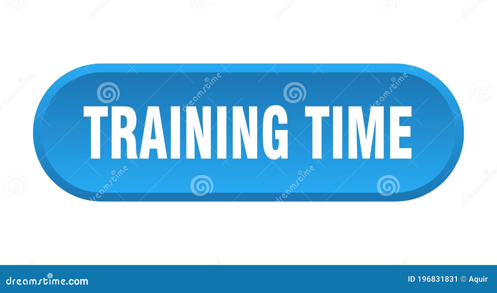 Training time button stock vector. Illustration of label - 196831831