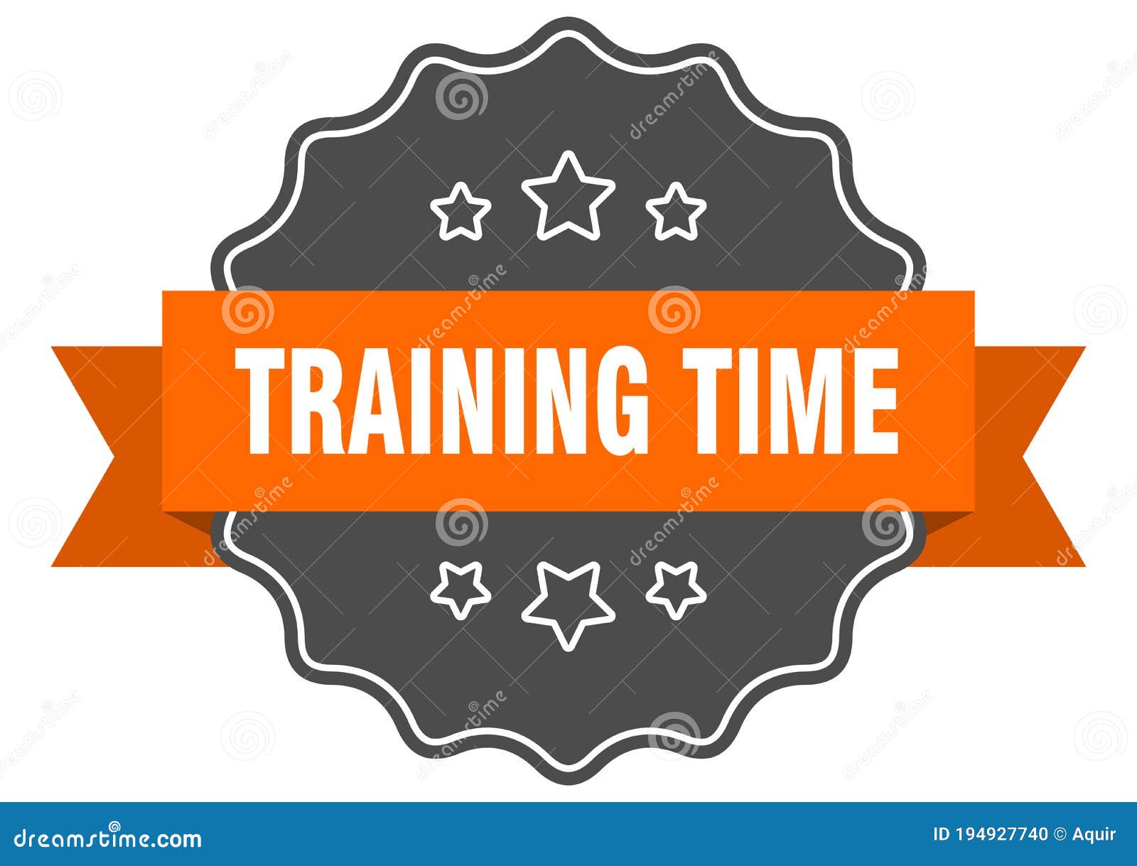 Training time label stock vector. Illustration of time - 194927740