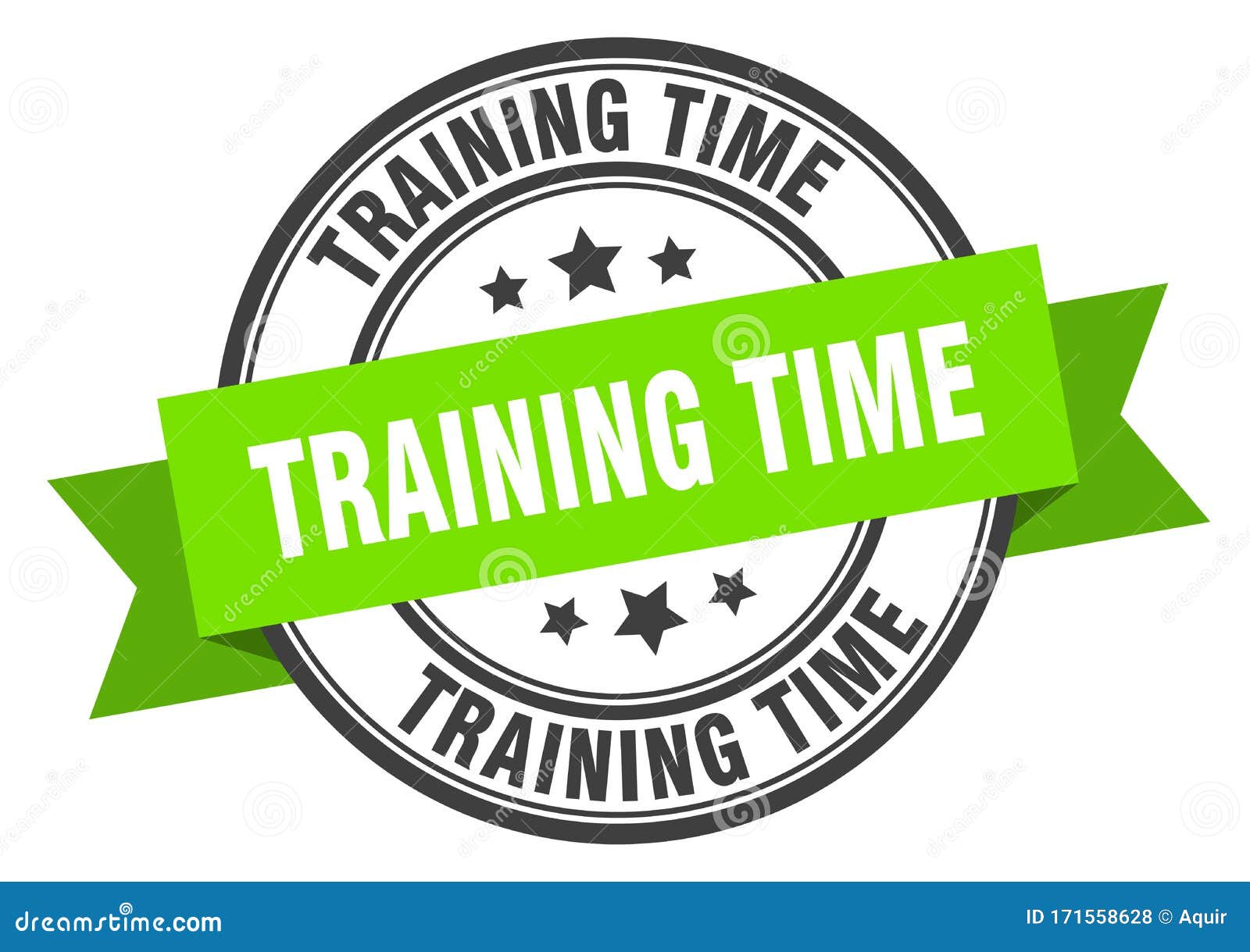 Training Time Label. Training Time Round Band Sign Stock Vector ...