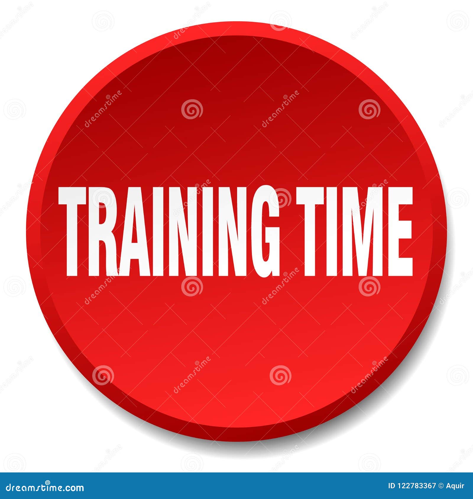 Training time button stock vector. Illustration of note - 122783367