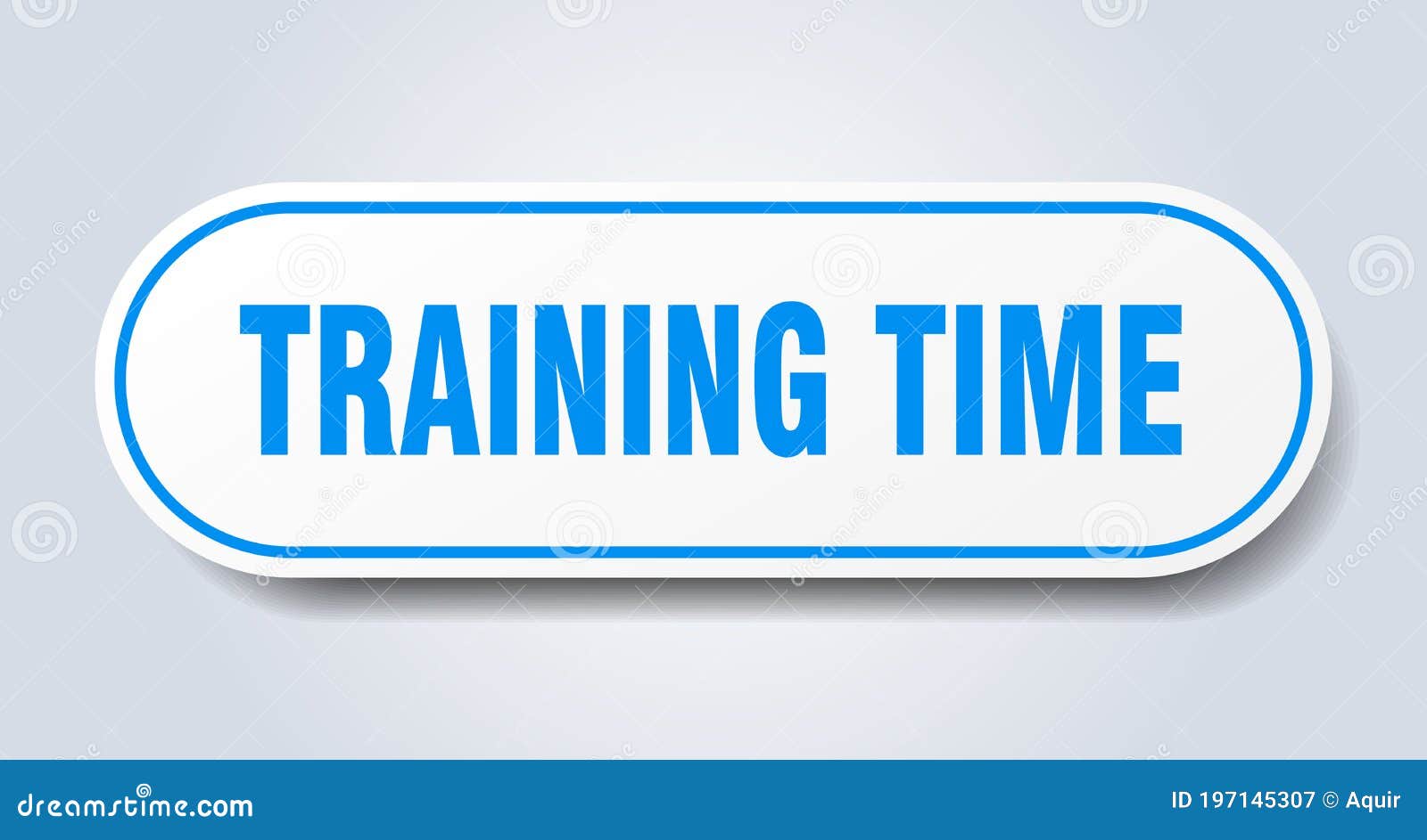 Training time sticker. stock vector. Illustration of template - 197145307