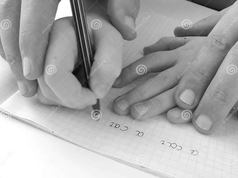 Training to write stock image. Image of pencil, learning - 4625059