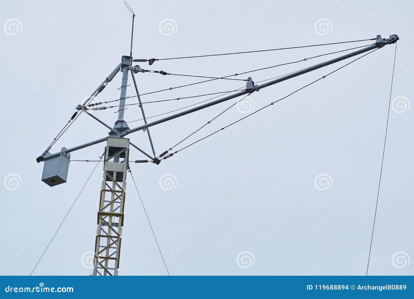 A Training Tower for Parachute Jumping Stock Photo - Image of green ...