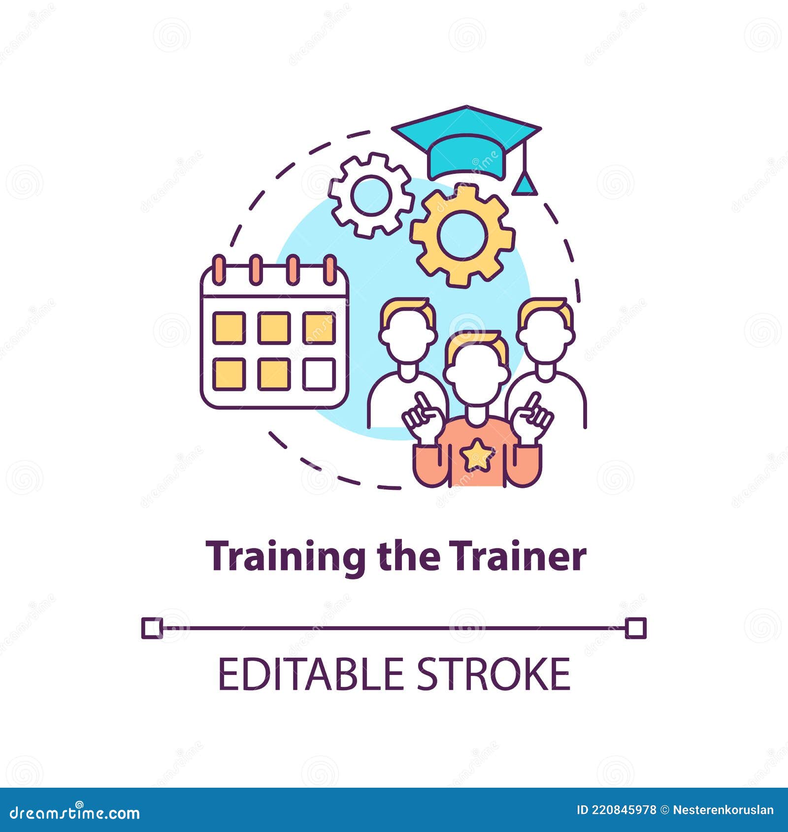Training Trainer Concept Icon Stock Vector - Illustration of abstract ...