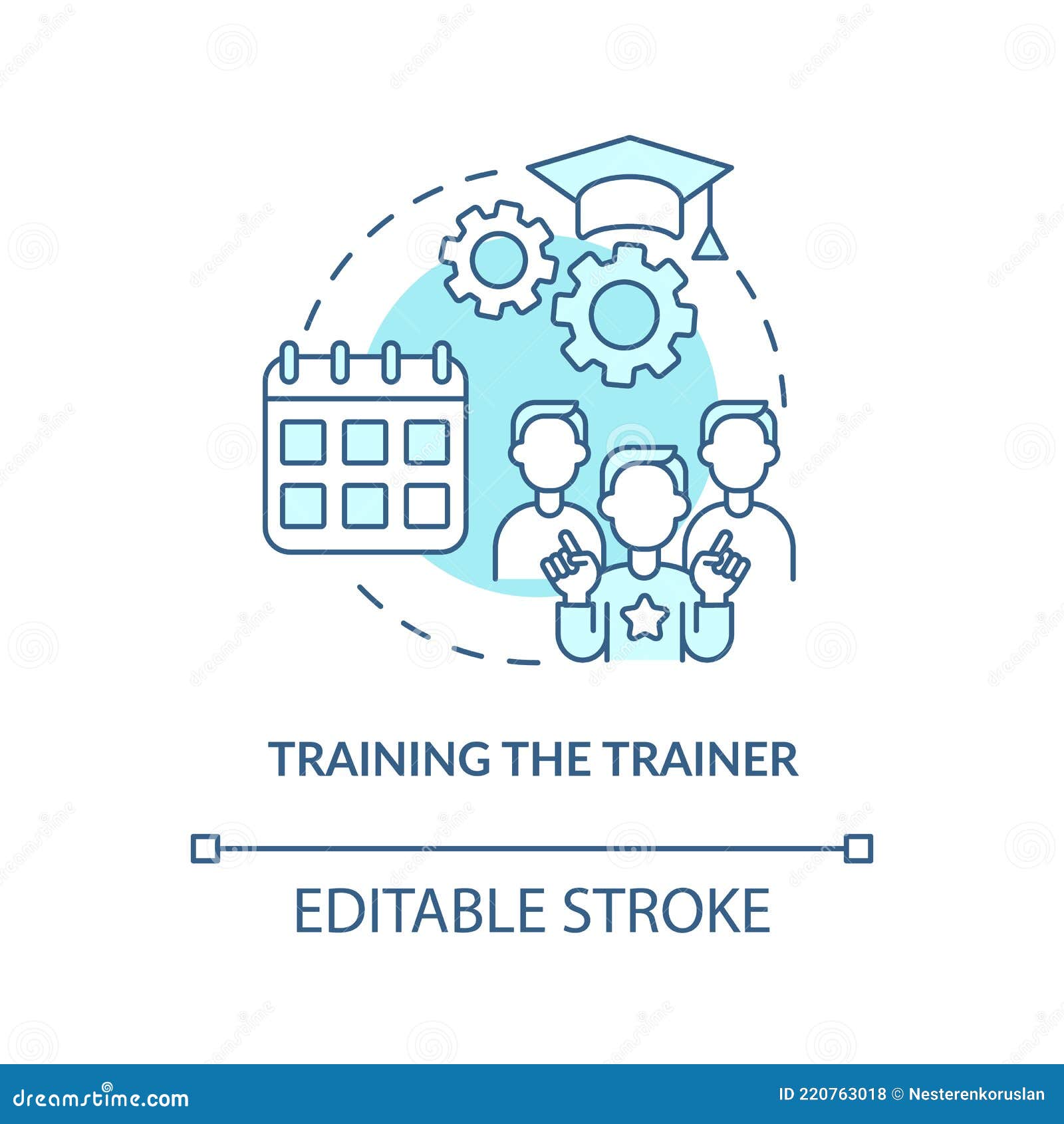 Training Trainer Concept Icon Stock Vector - Illustration of teaching ...