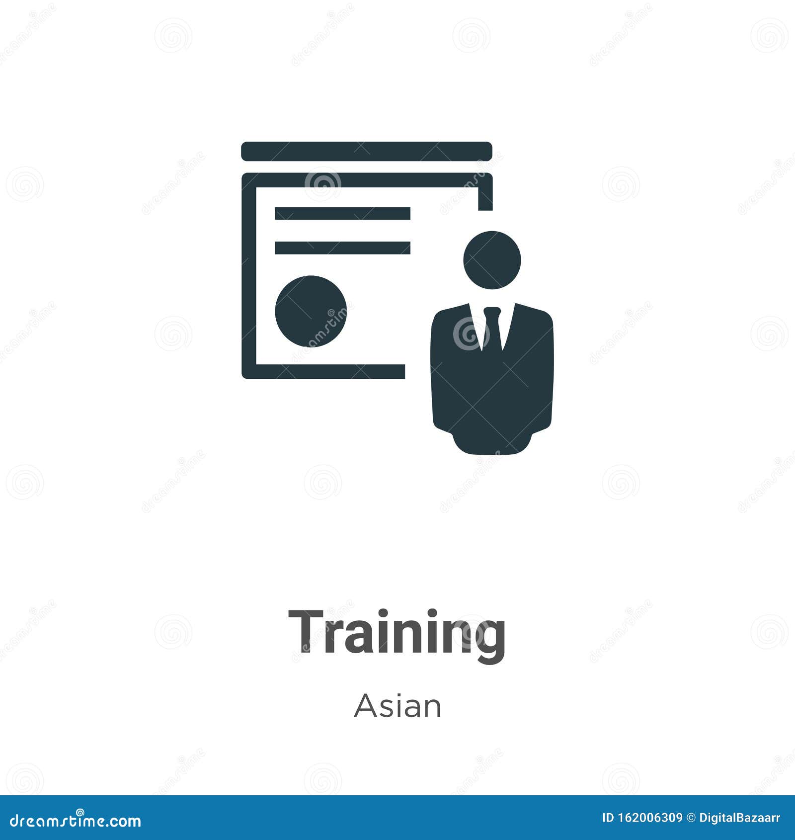Training Vector Icon on White Background. Flat Vector Training Icon ...