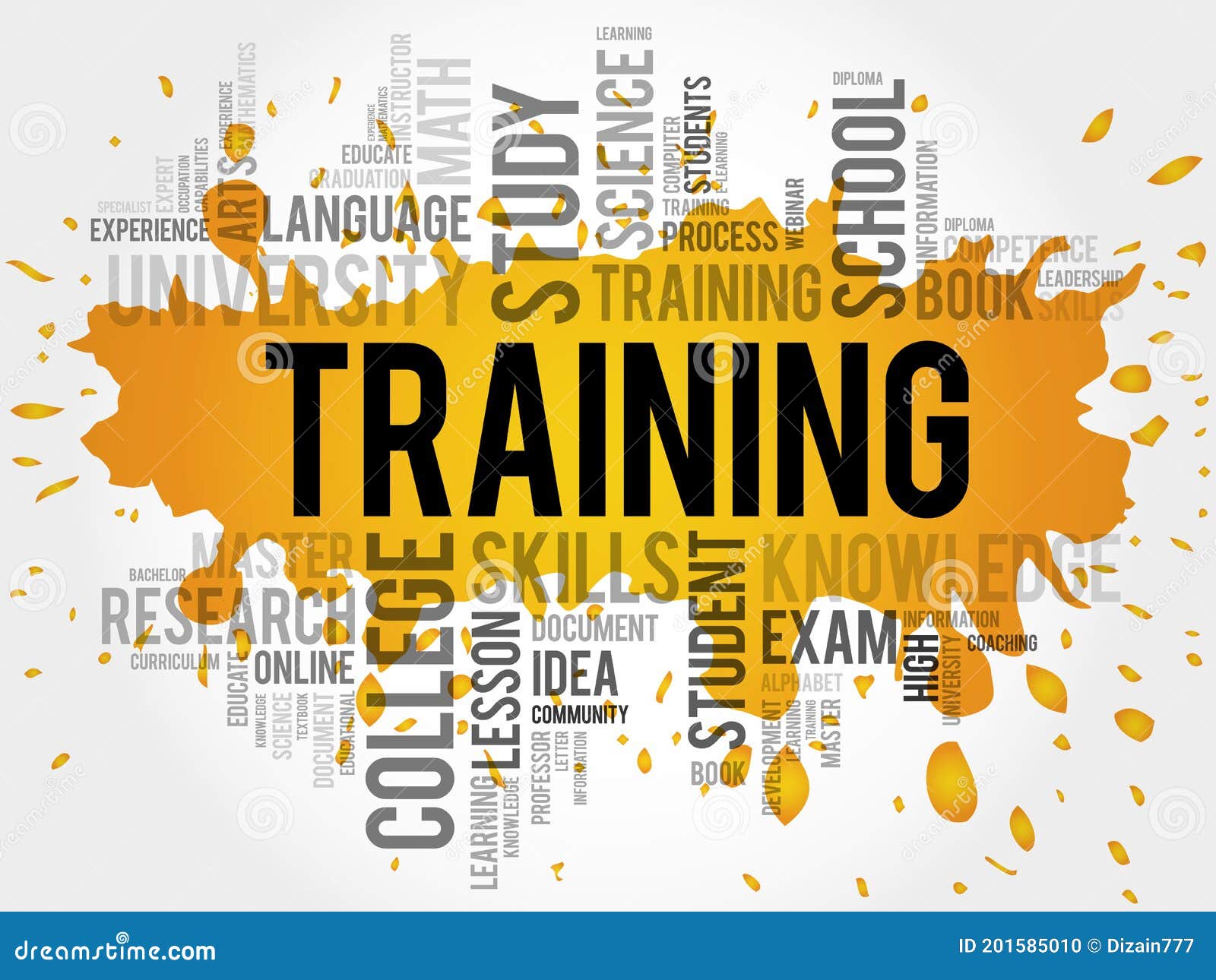 TRAINING word cloud stock illustration. Illustration of presentation ...