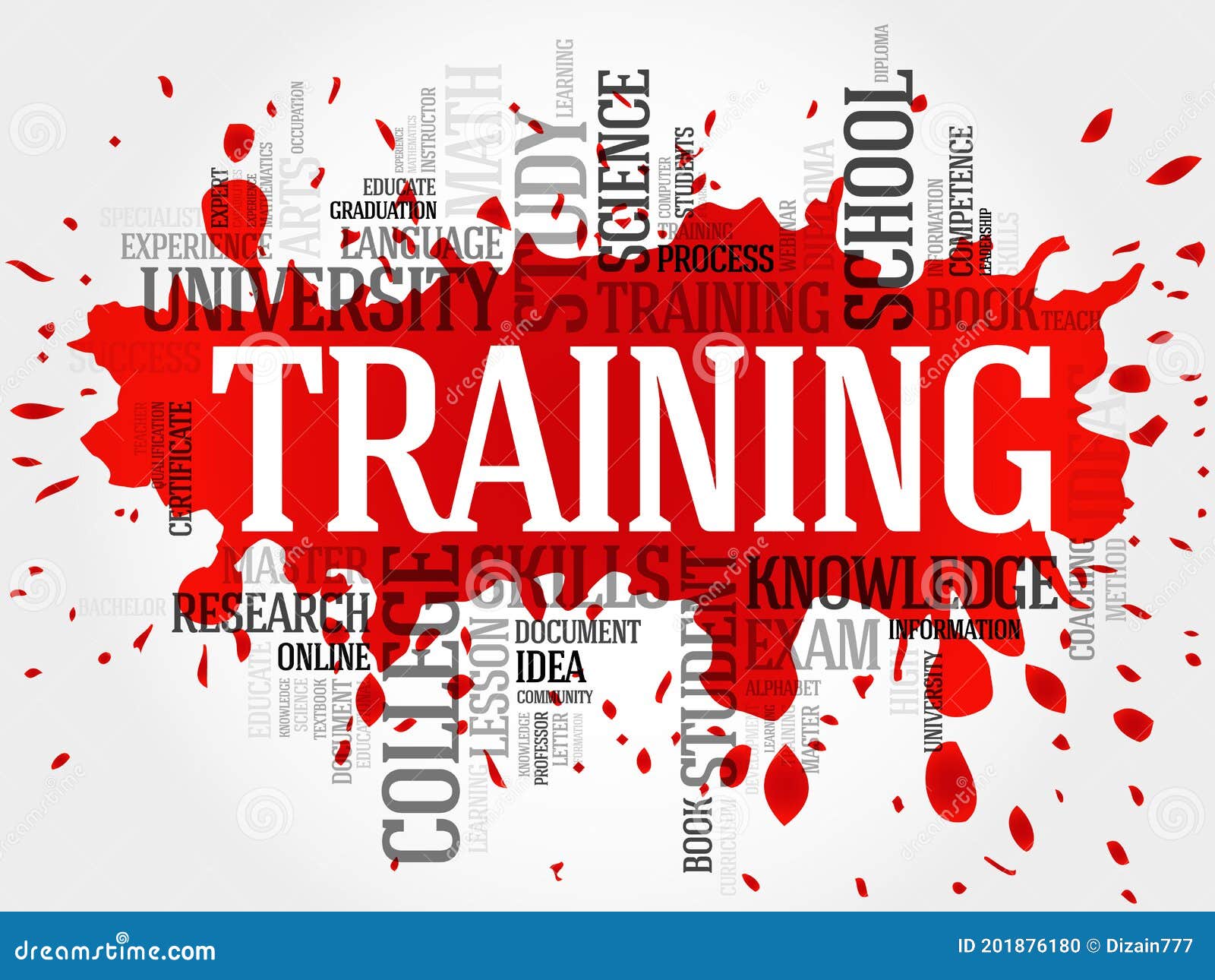 TRAINING word cloud stock illustration. Illustration of education ...