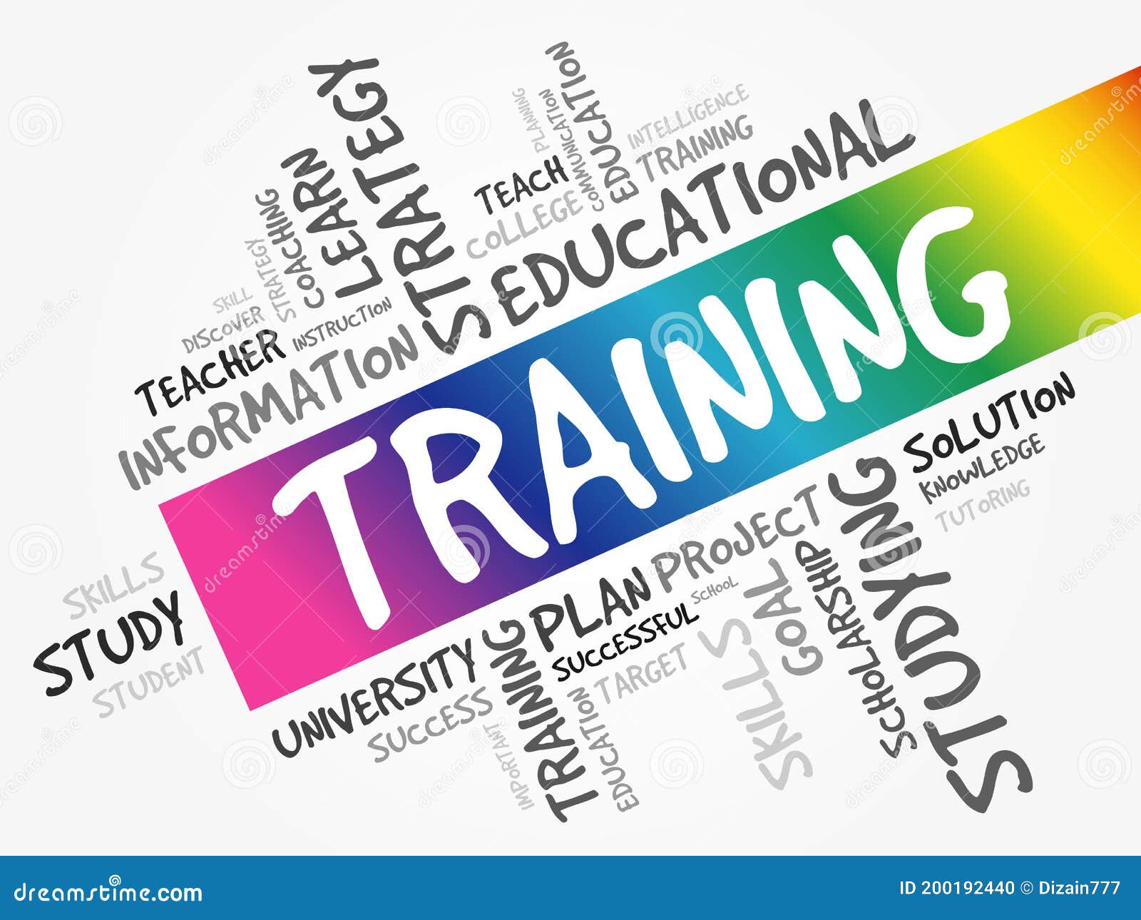Training Word Cloud Collage Stock Illustration Illustration Of