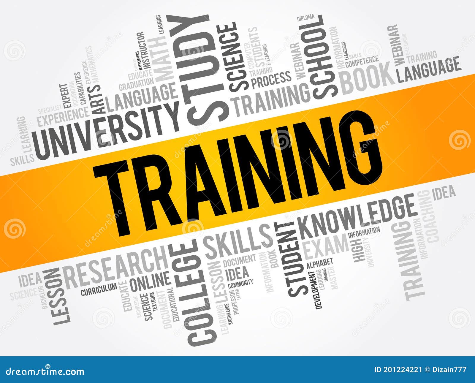 TRAINING Word Cloud Collage Stock Illustration - Illustration of formal ...
