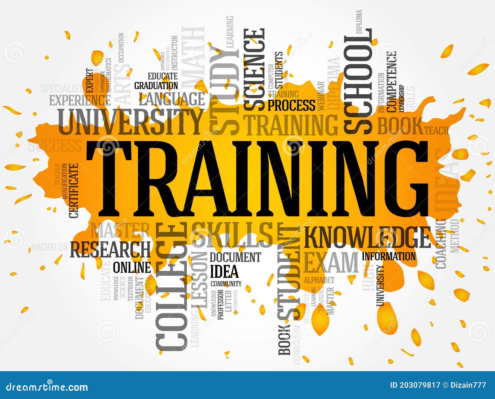 TRAINING Word Cloud Collage Stock Illustration - Illustration of ...
