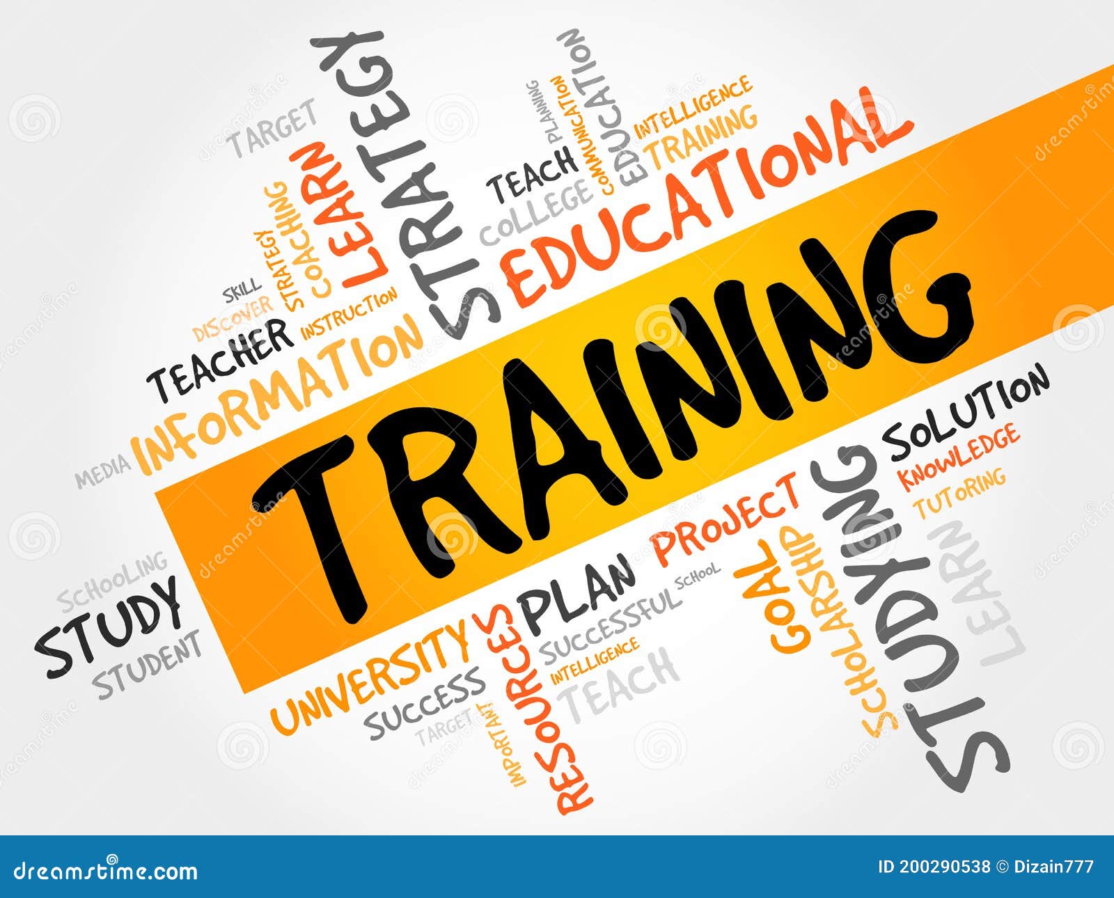 TRAINING word cloud stock illustration. Illustration of research ...