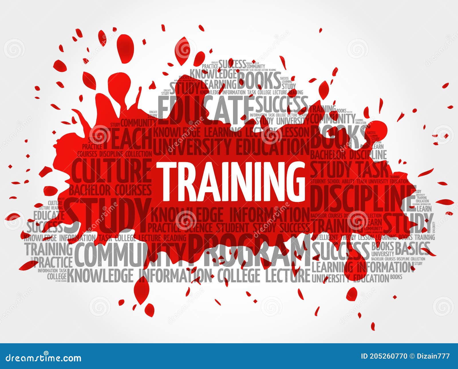 TRAINING word cloud stock illustration. Illustration of information ...