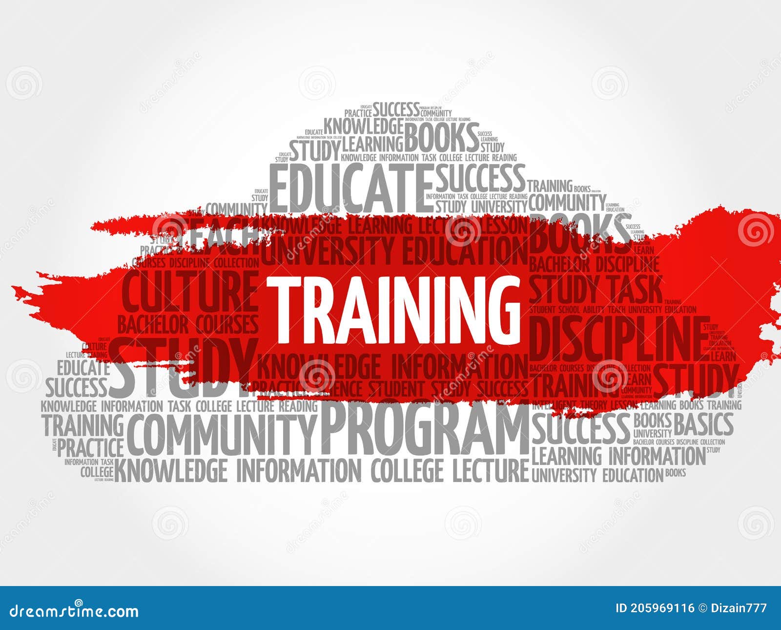 TRAINING word cloud stock illustration. Illustration of self - 205969116