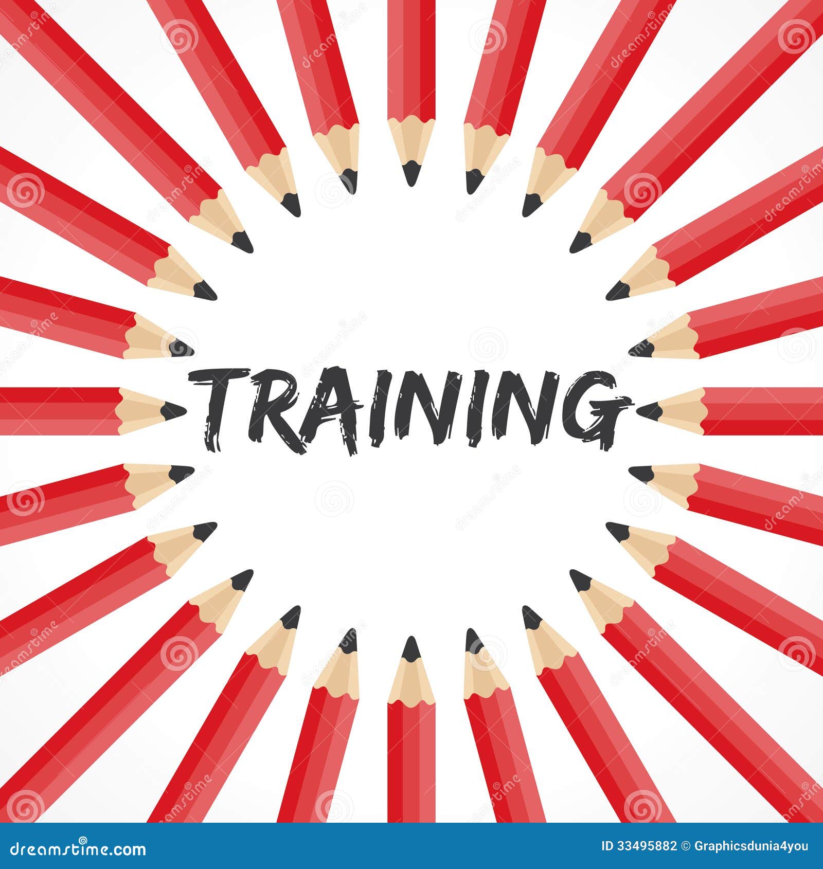 Training Word with Pencil Background Stock Vector - Illustration of ...