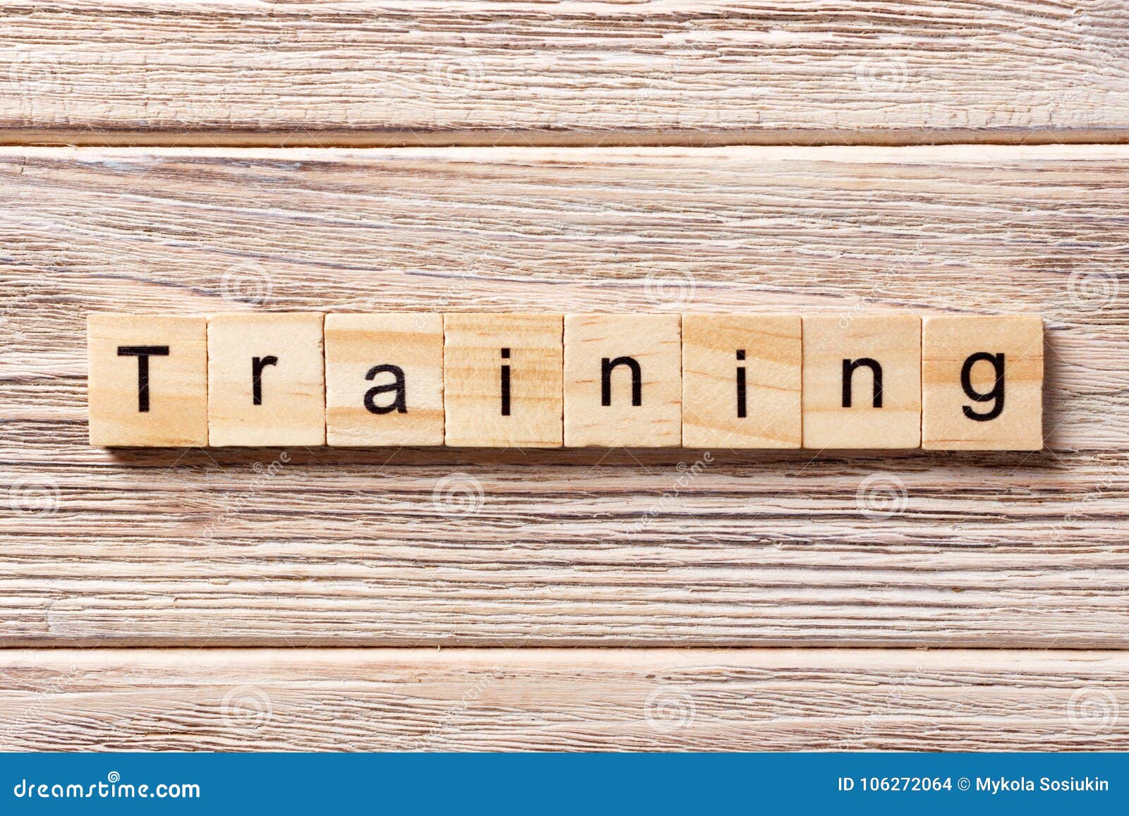 Training Word Written on Wood Block. Training Text on Table, Concept ...