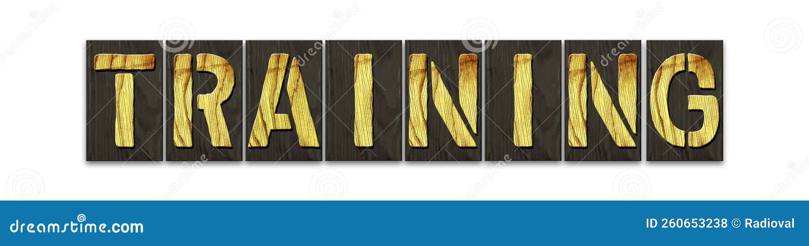 Training. Words on Stone Blocks. Isolated on a White Background ...