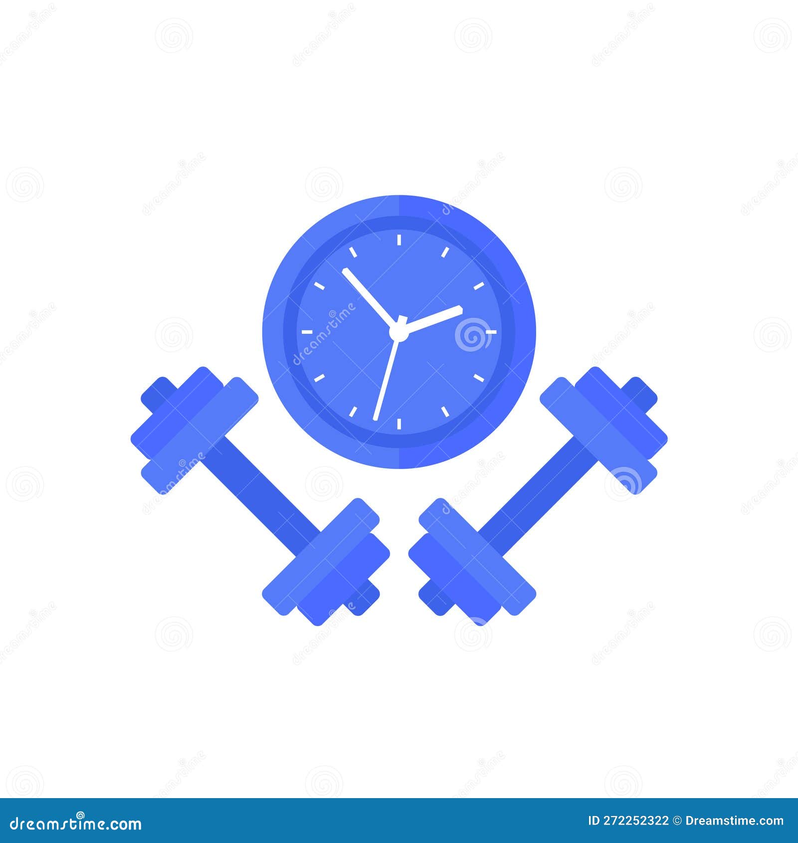 Training or Workout Time Icon, Flat Vector Stock Vector - Illustration ...