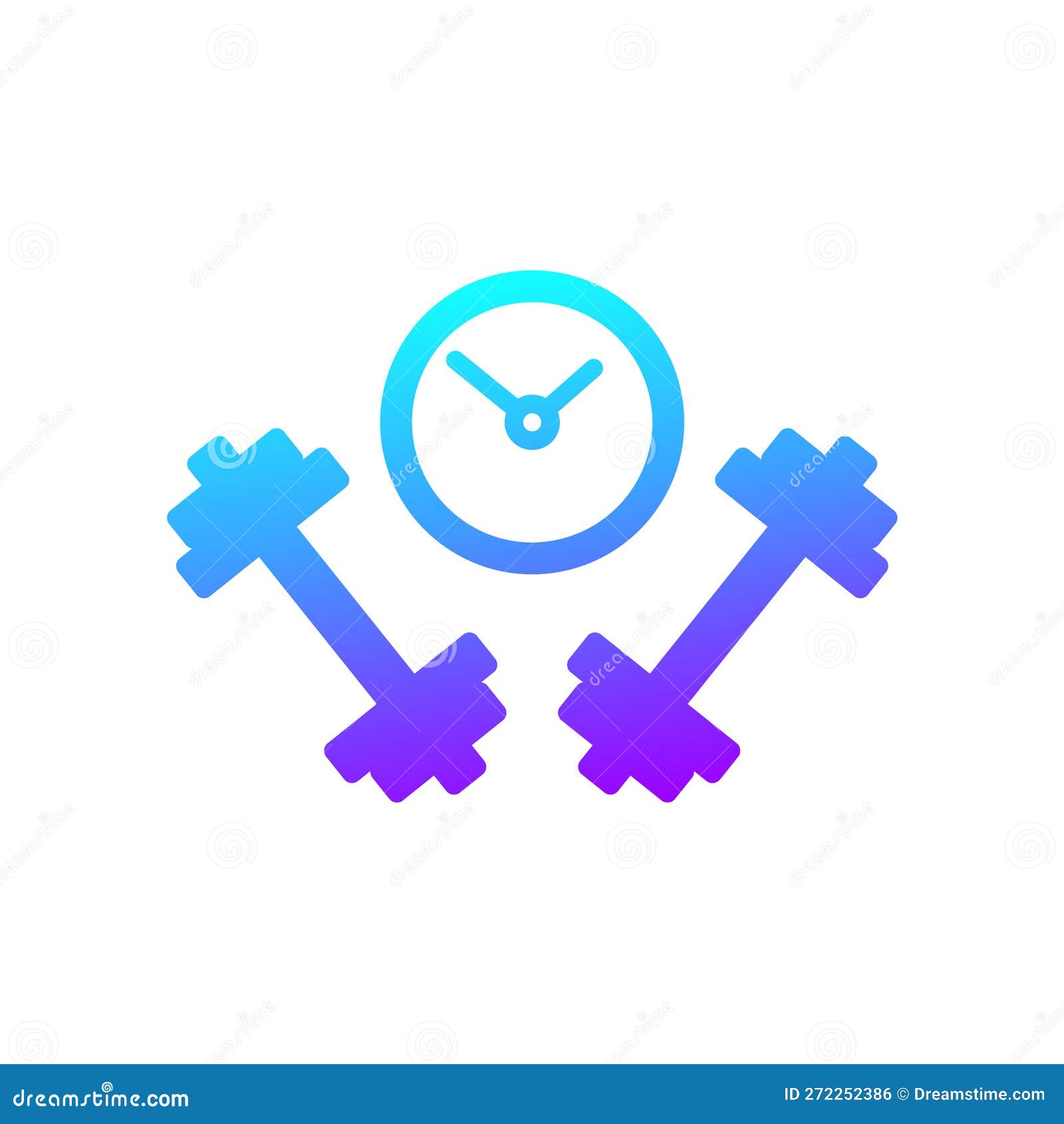 Training or Workout Time Icon on White Stock Vector - Illustration of ...