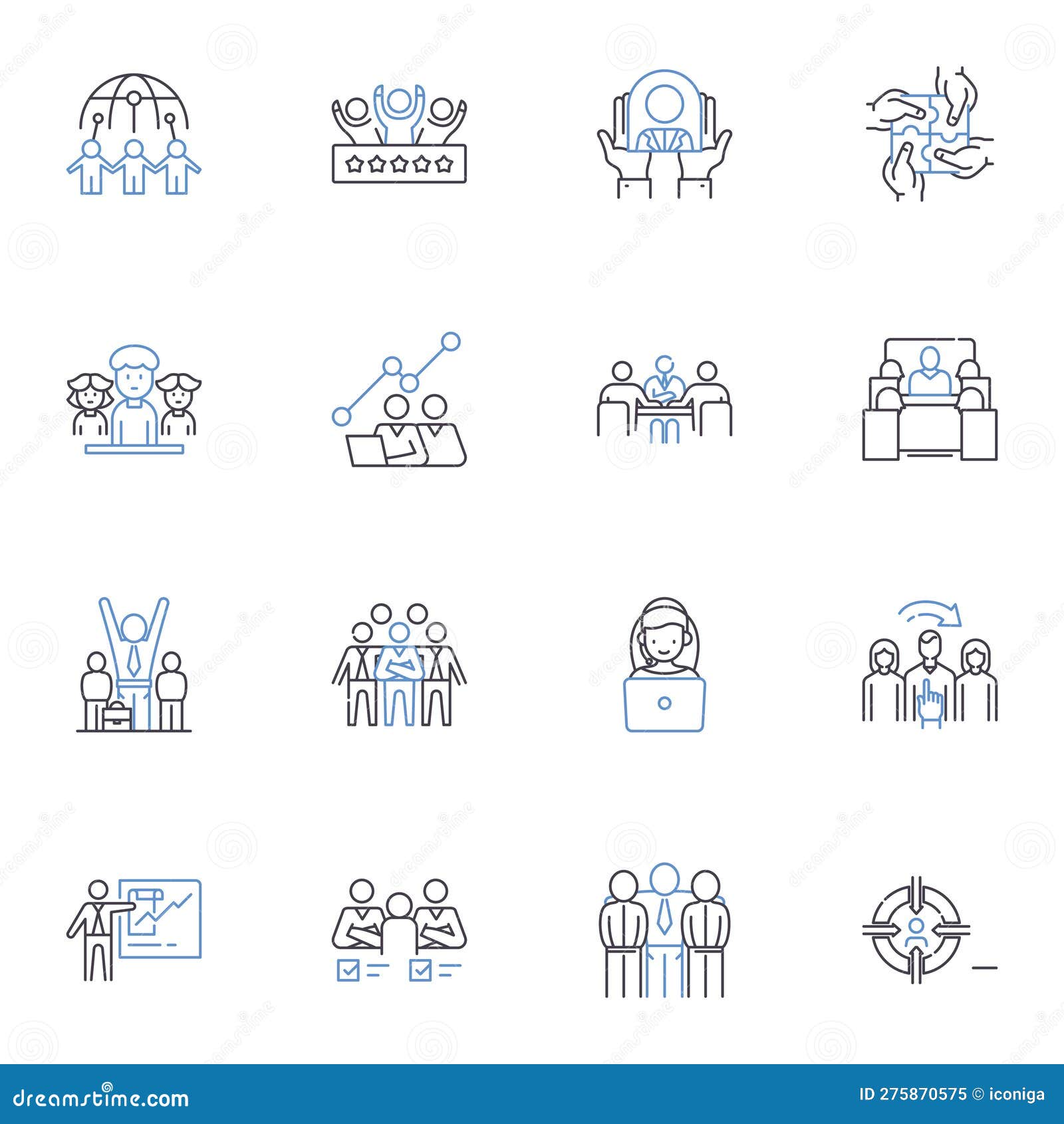 Training Workshop Line Icons Collection. Learning, Development, Skills ...