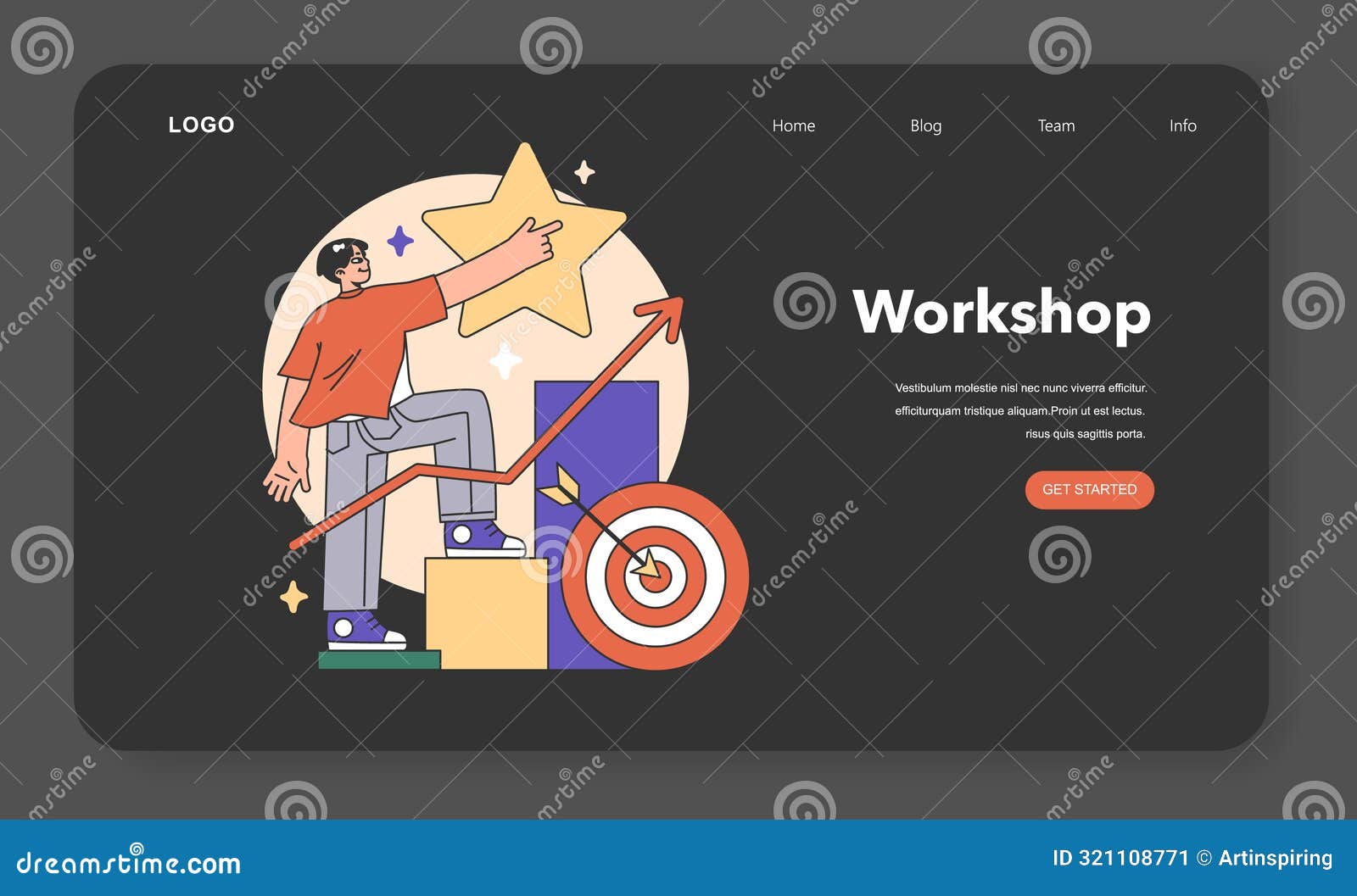 Training Workshop Web Banner or Stock Vector - Illustration of vector ...