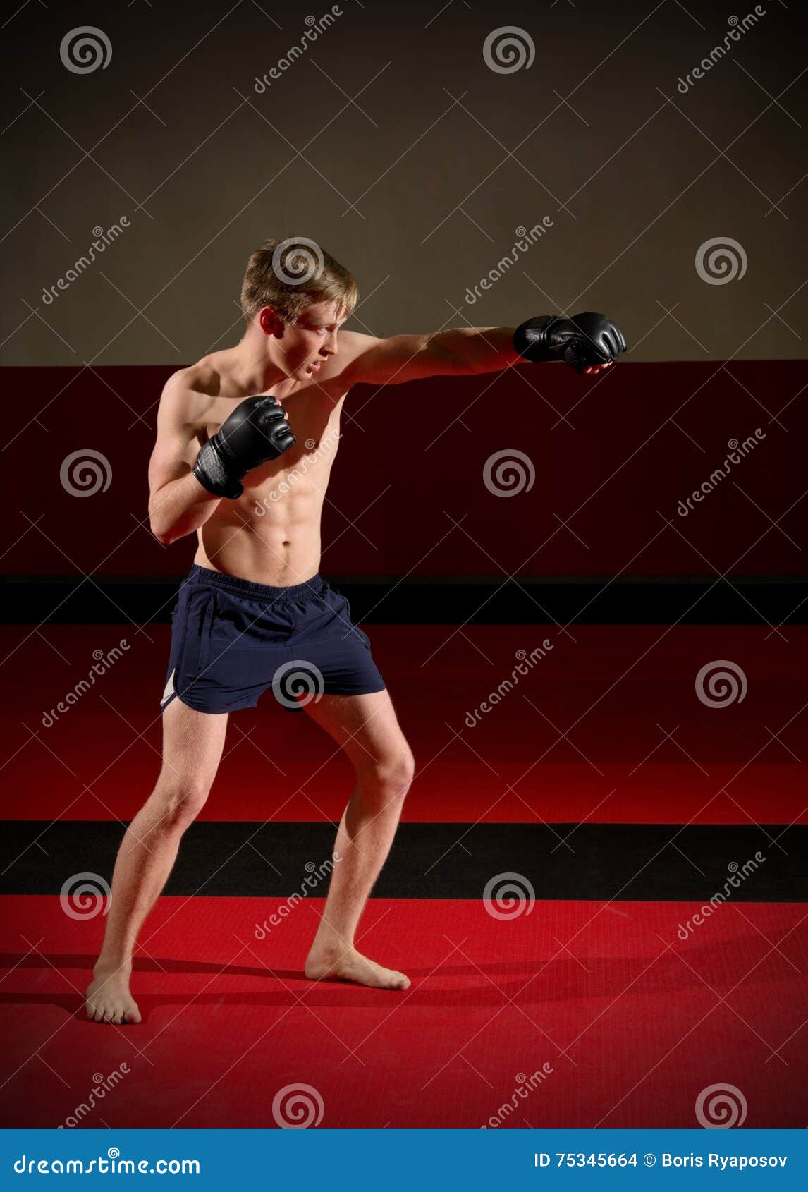 Training of Young Kickboxer Stock Photo - Image of caucasian, concepts ...