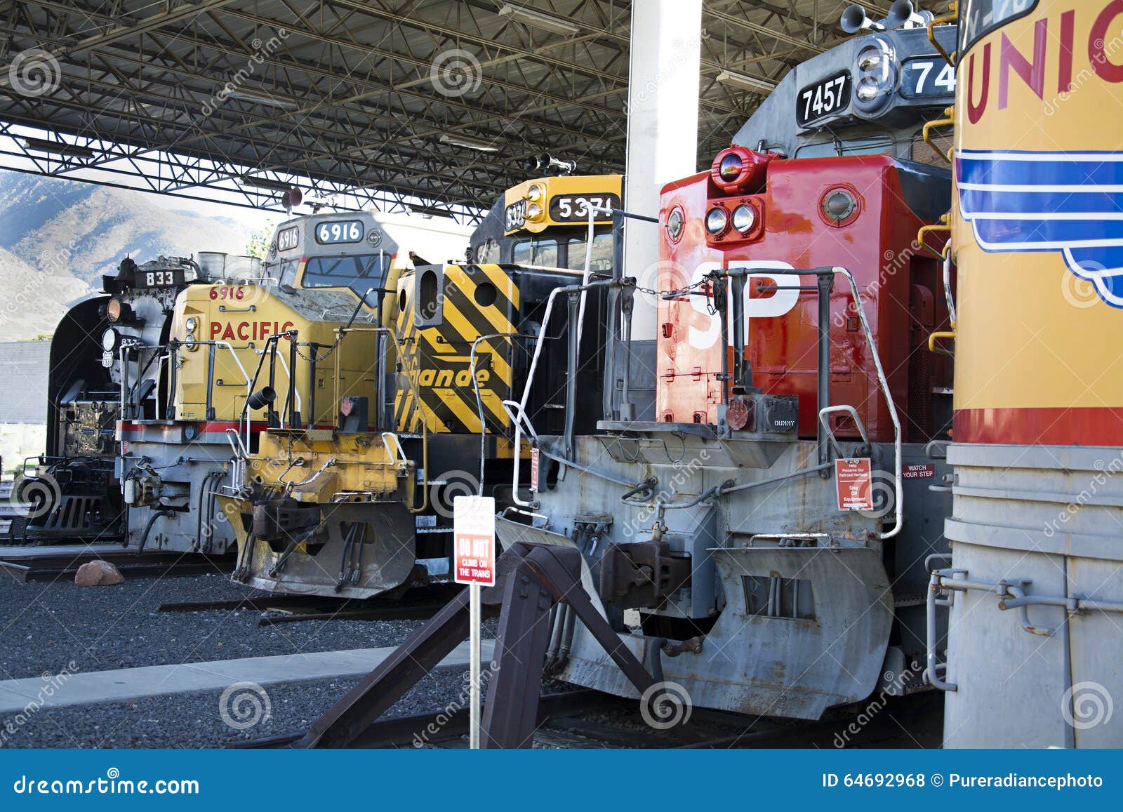 Trains on Display at Union Station Editorial Stock Photo - Image of ...