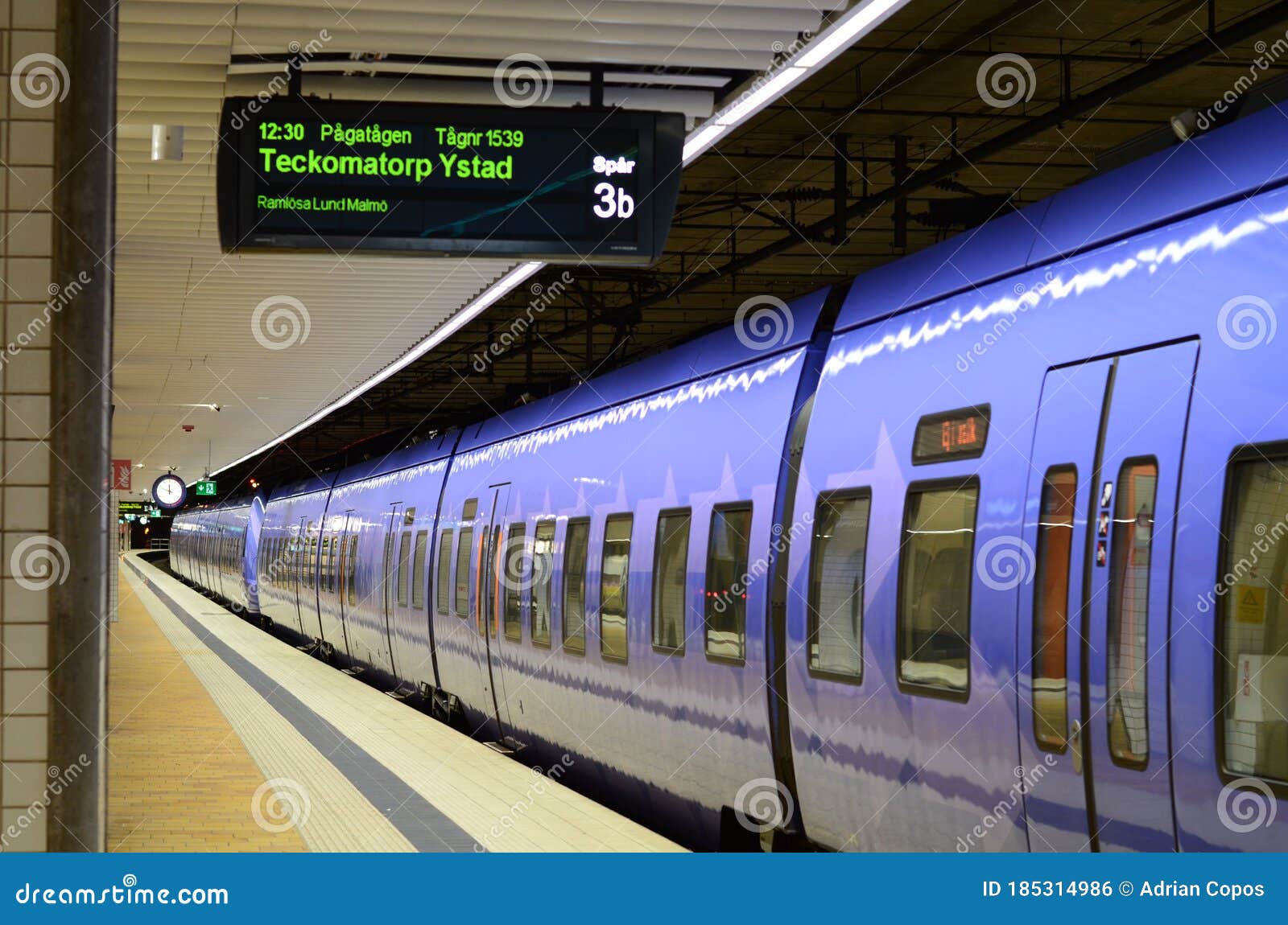 Trains in Helsingborg Station, May 2020, Skane Editorial Photo - Image ...