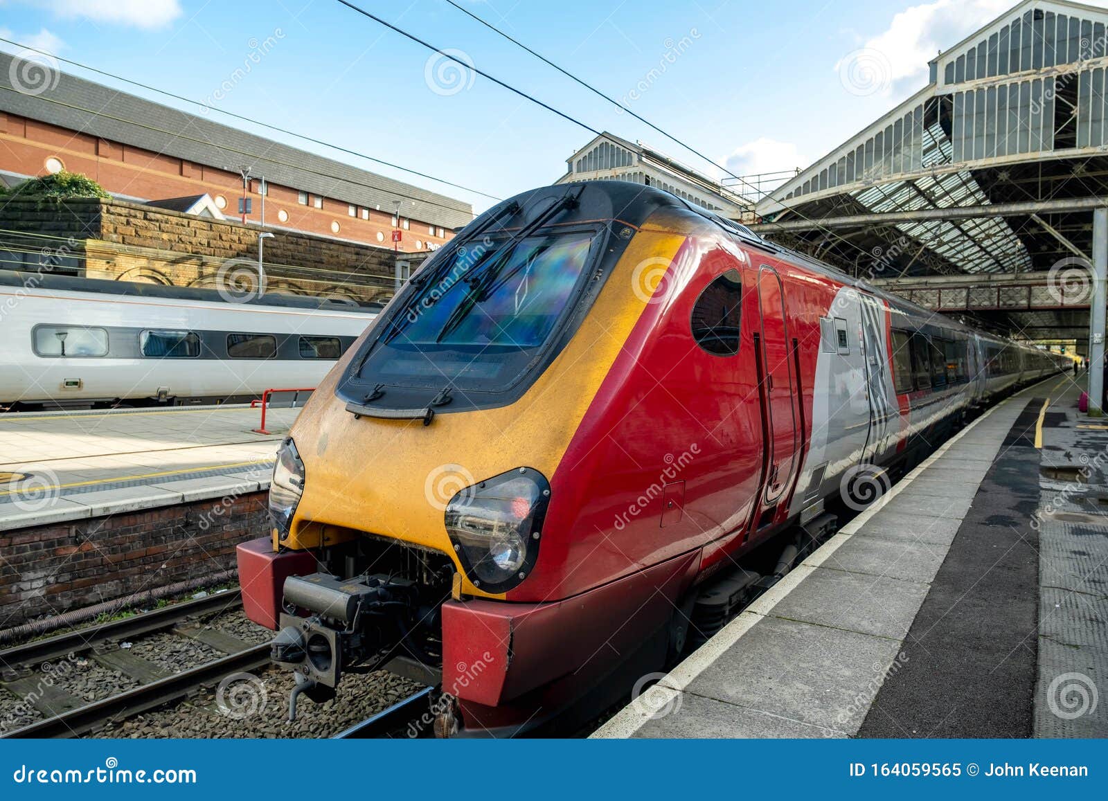 2 trains at the platform stock image. Image of passengers - 164059565