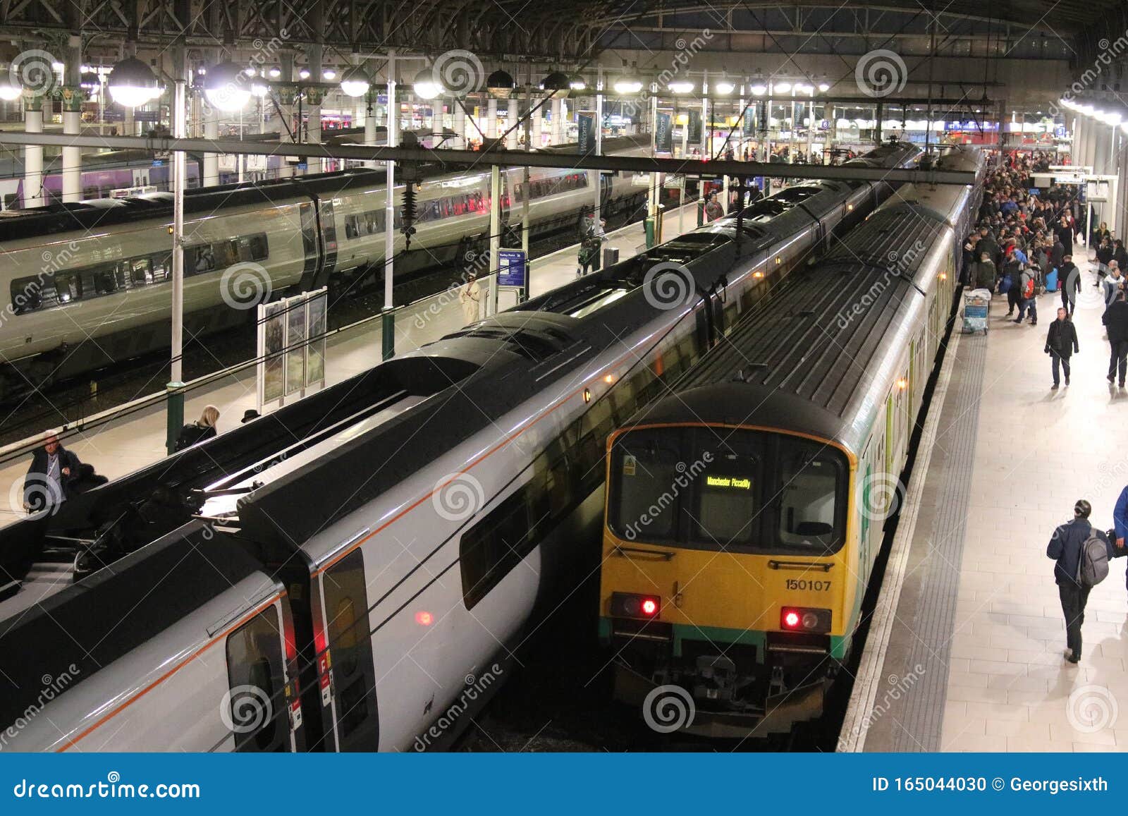 Pacer Train On A Platform At York Railway Station With Passengers ...