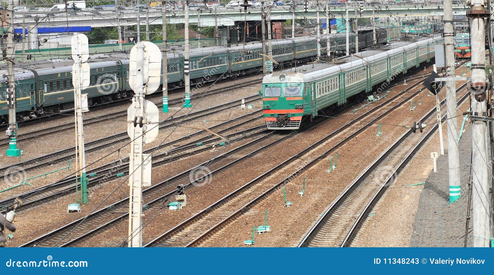 Trains on rails stock image. Image of system, embankment - 11348243