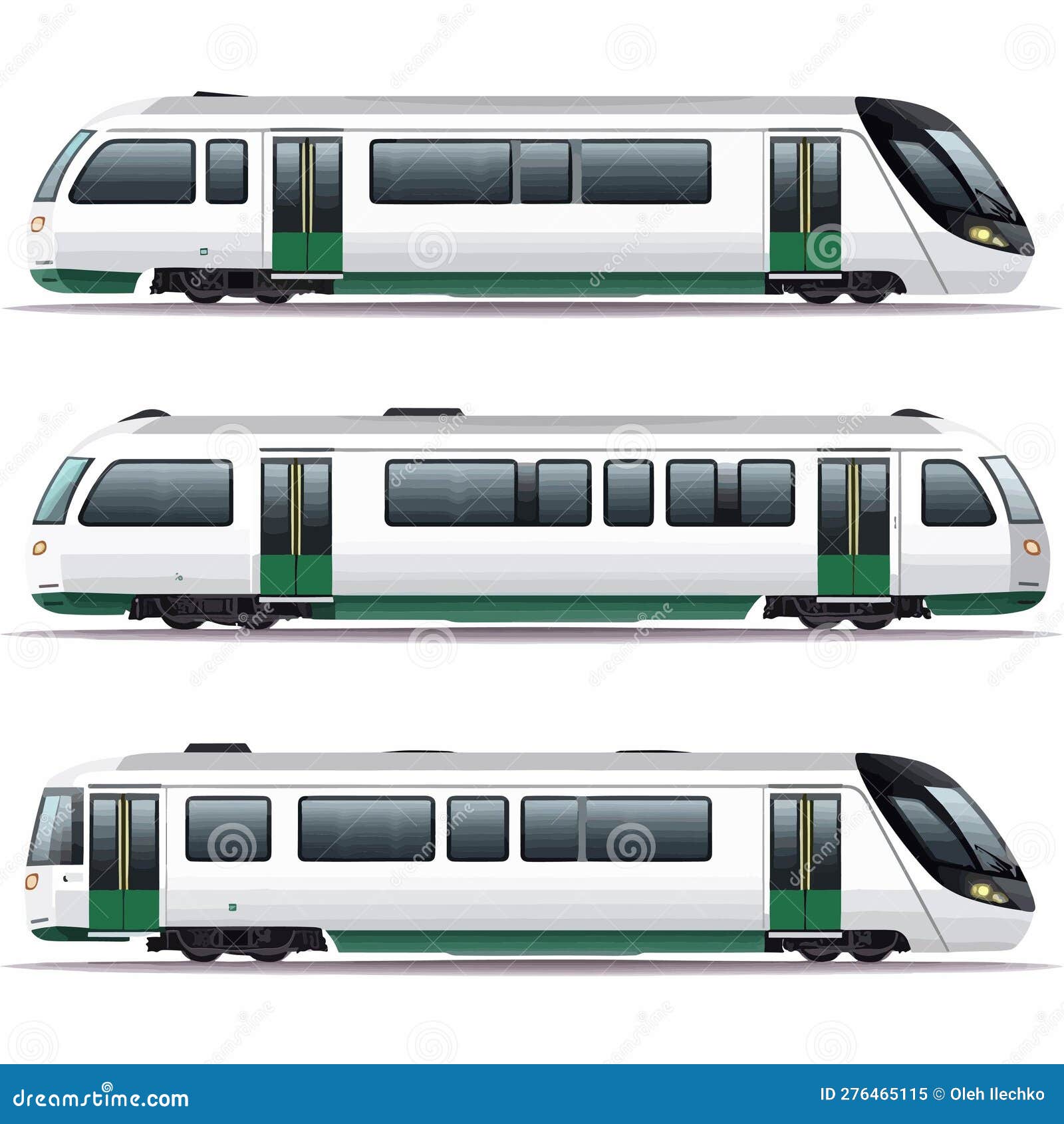 Trains Set Vector Simple Illustration Stock Vector - Illustration of ...