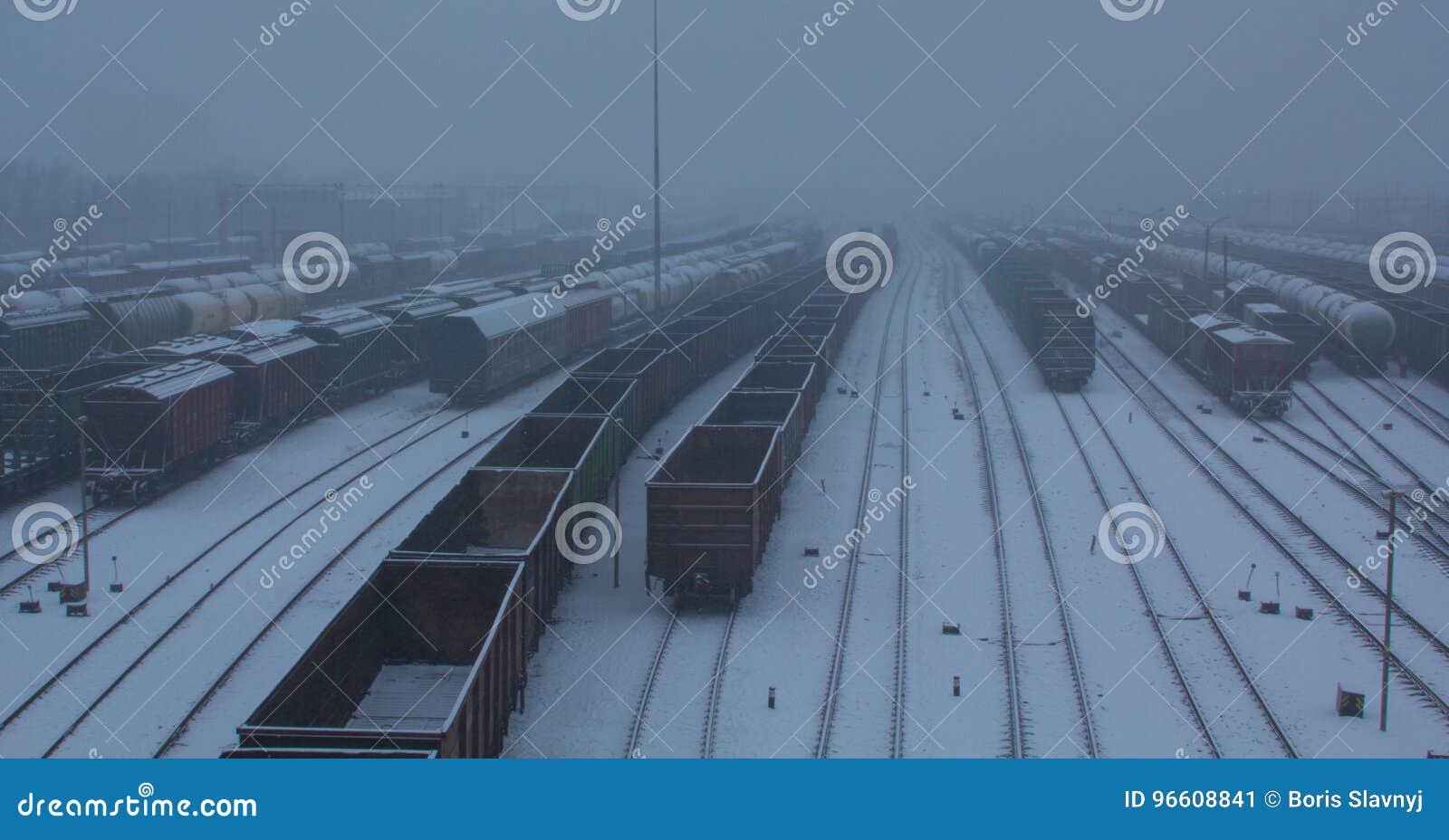 Trains in the snow stock image. Image of freight, winter - 96608841