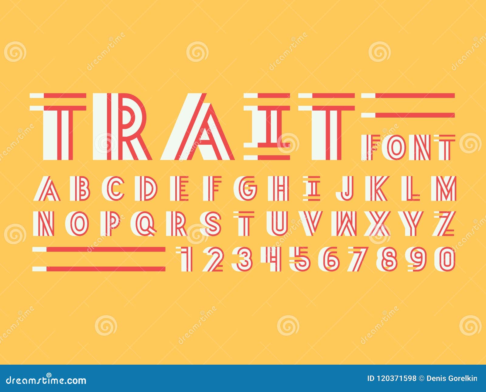 Trait Shadow Font. Vector Alphabet | CartoonDealer.com #125145035