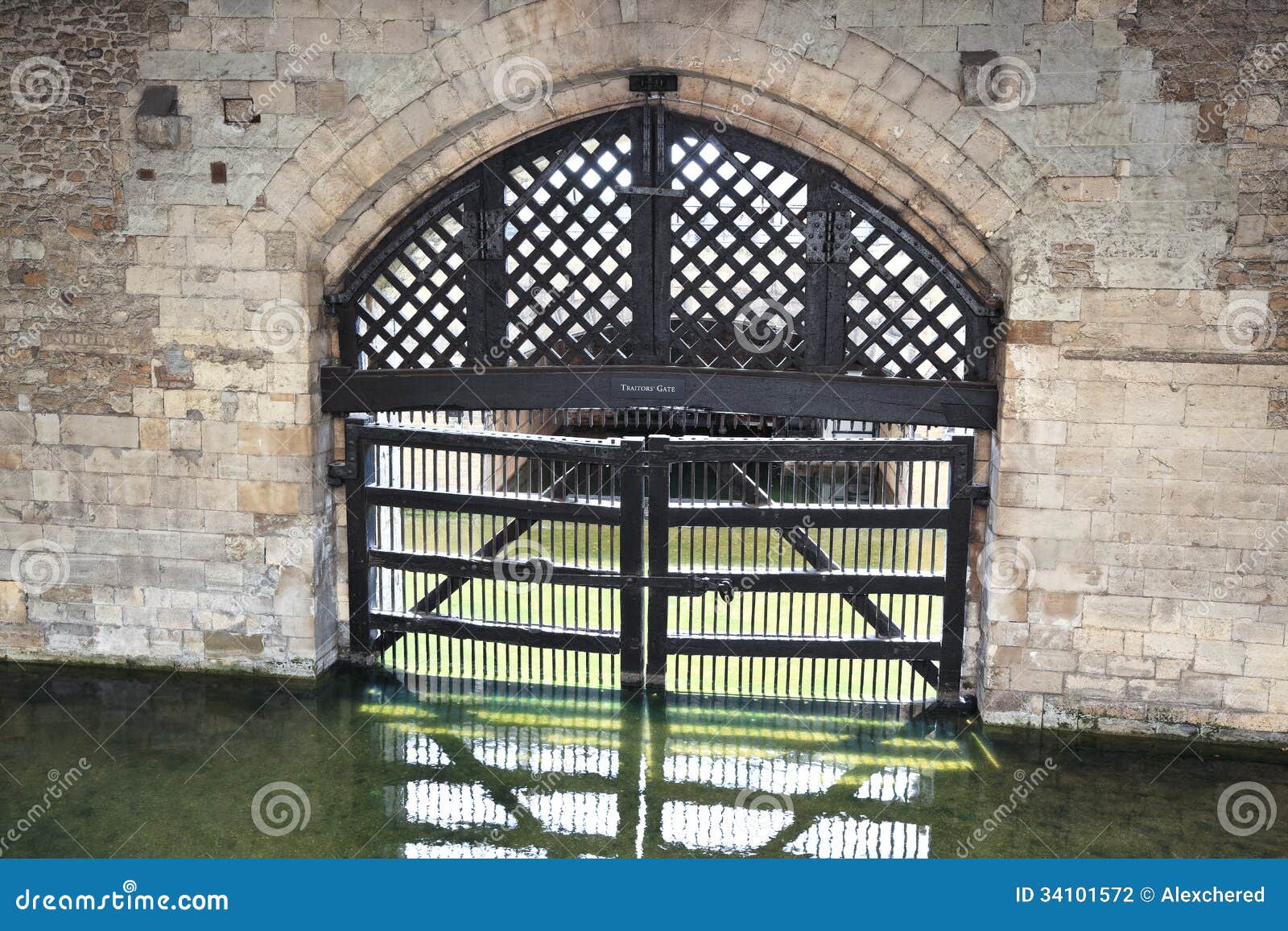 View of Traitors Gate from Inside of Castle, Tower of London - UK Stock ...