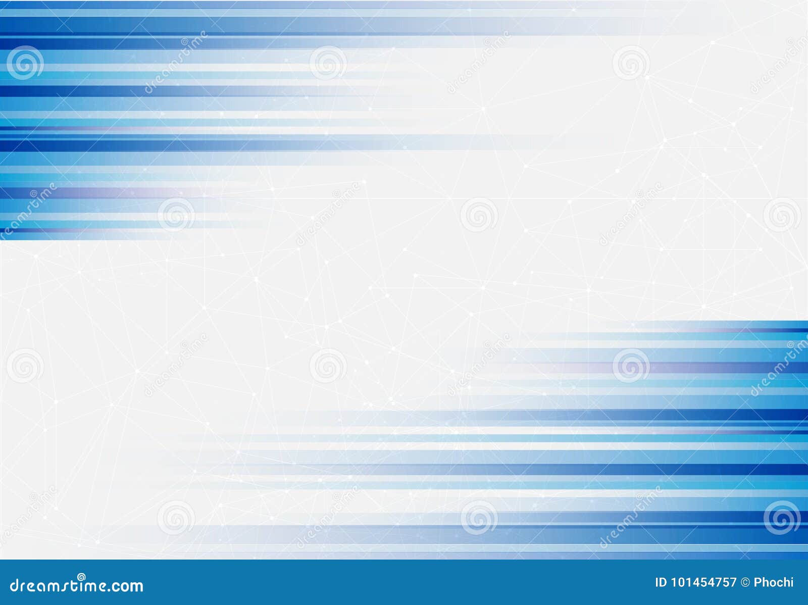 Traits Horizontaux Abstraits Bleus Technologie De Fond Avec Le Polygone ...